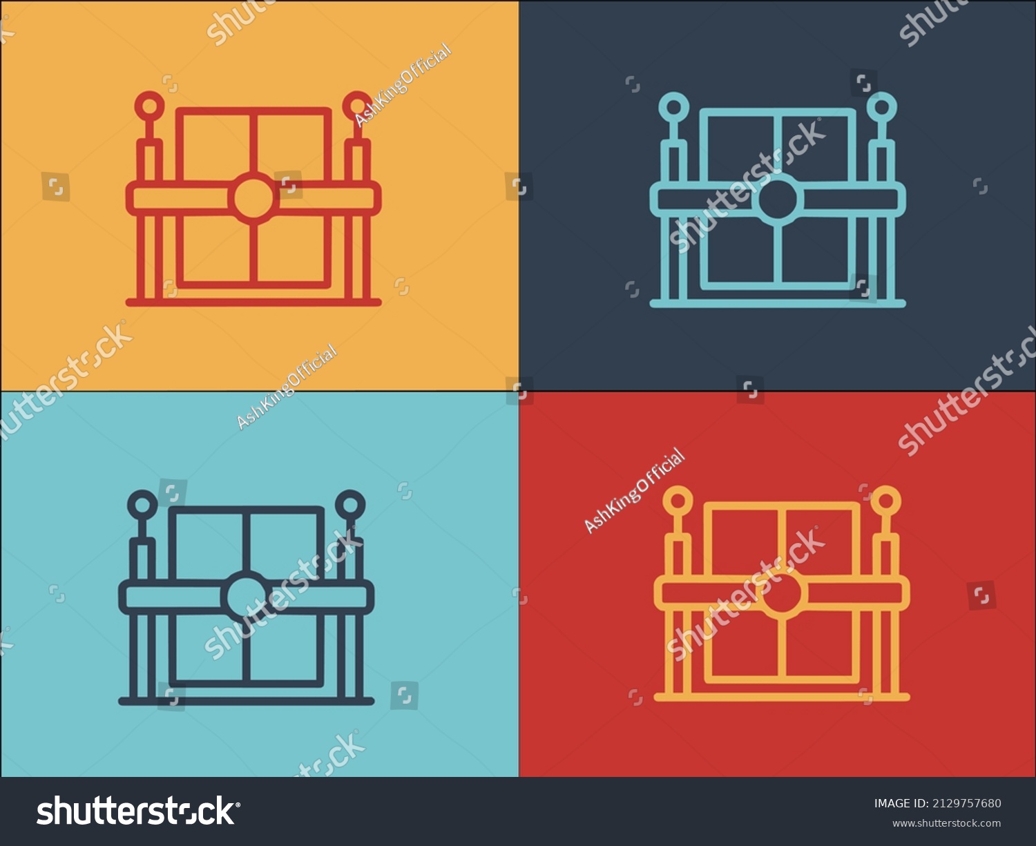 Automatic Gate System Logo Template Simple Stock Vector (Royalty Free ...
