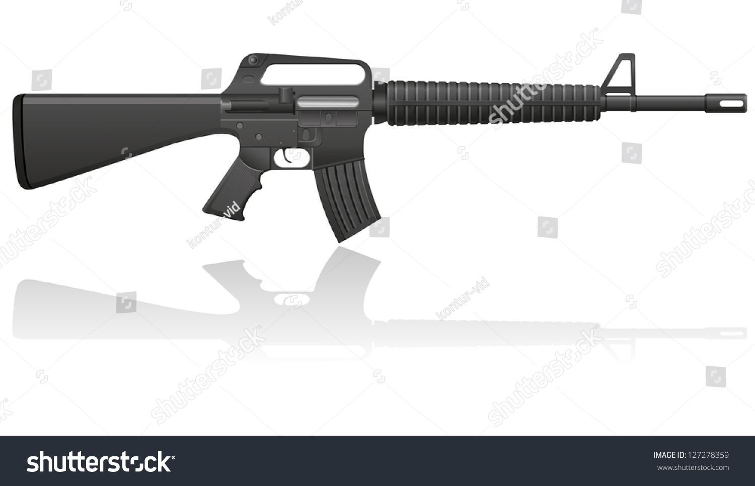Automatic Machine M16 Vector Illustration Isolated Stock Vector ...