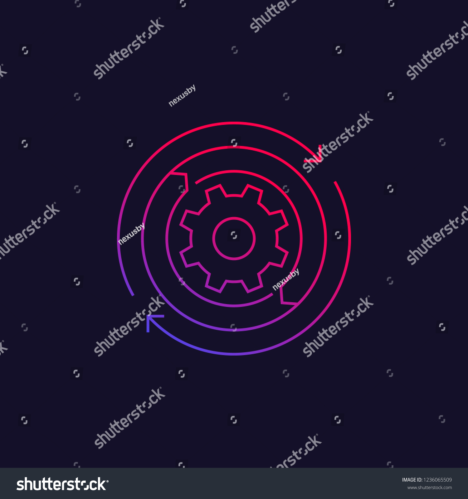Automation Vector Linear Icon Stock Vector (Royalty Free) 1236065509 ...