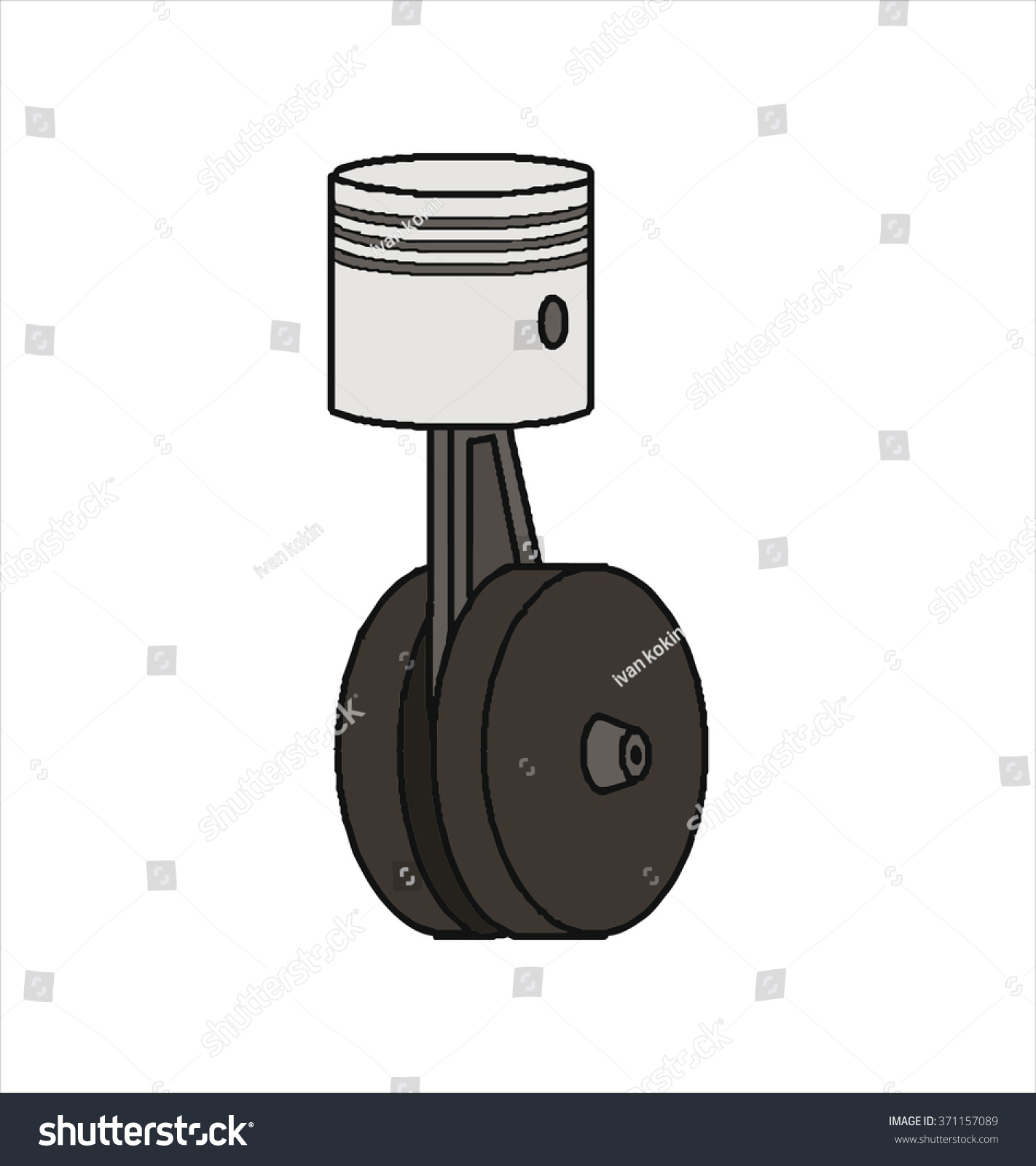 Automobile Piston Isolated Cartoon Vector Stock Vector (Royalty Free ...