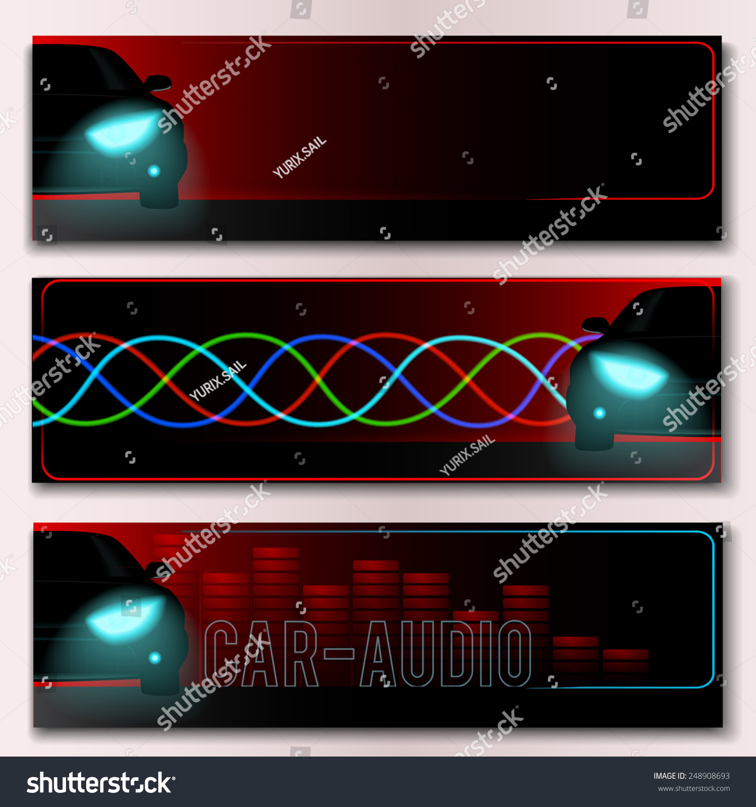 Automotive Banners Stock Vector (Royalty Free) 248908693