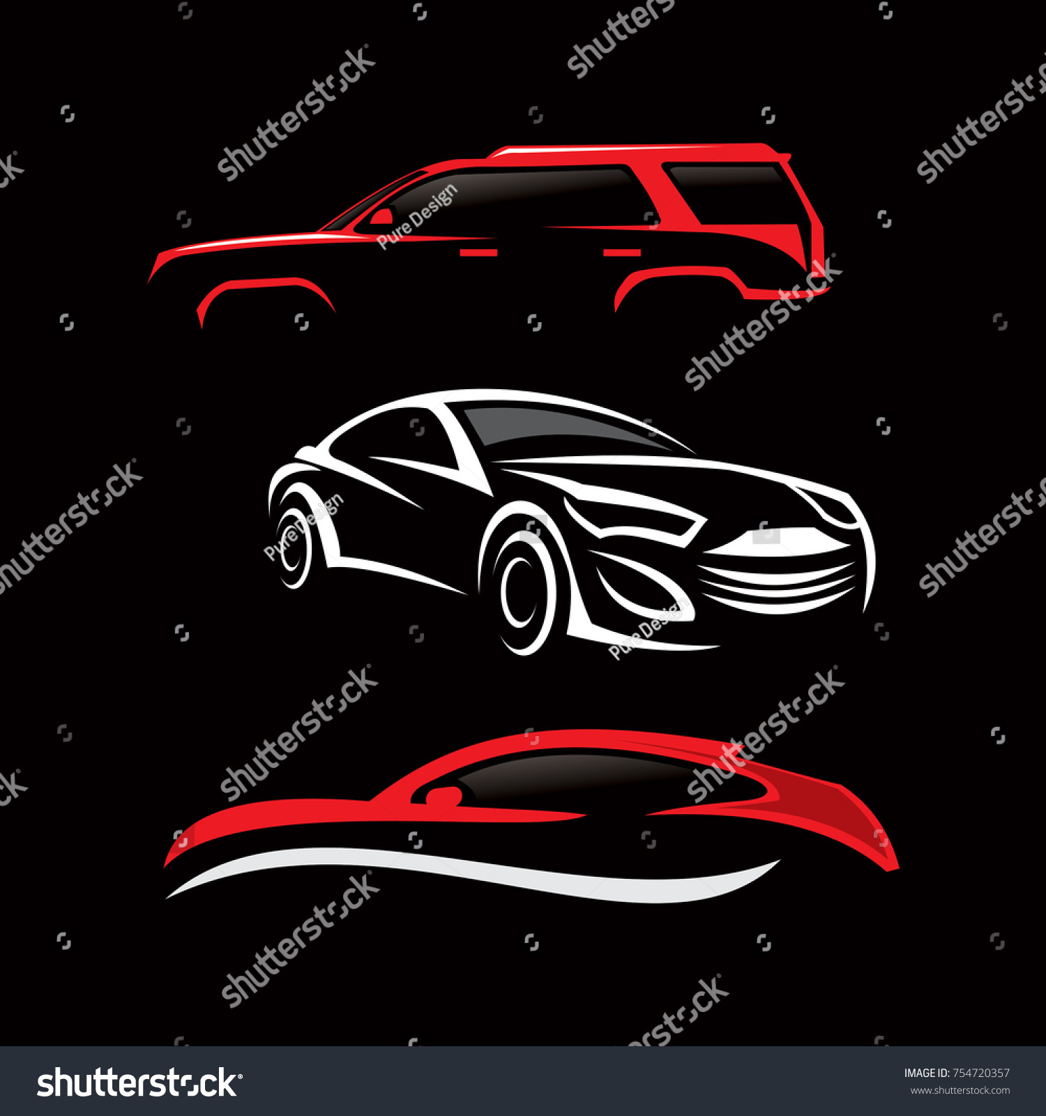Automotive Logo Vector Compilations Stock Vector (Royalty Free) 754720357
