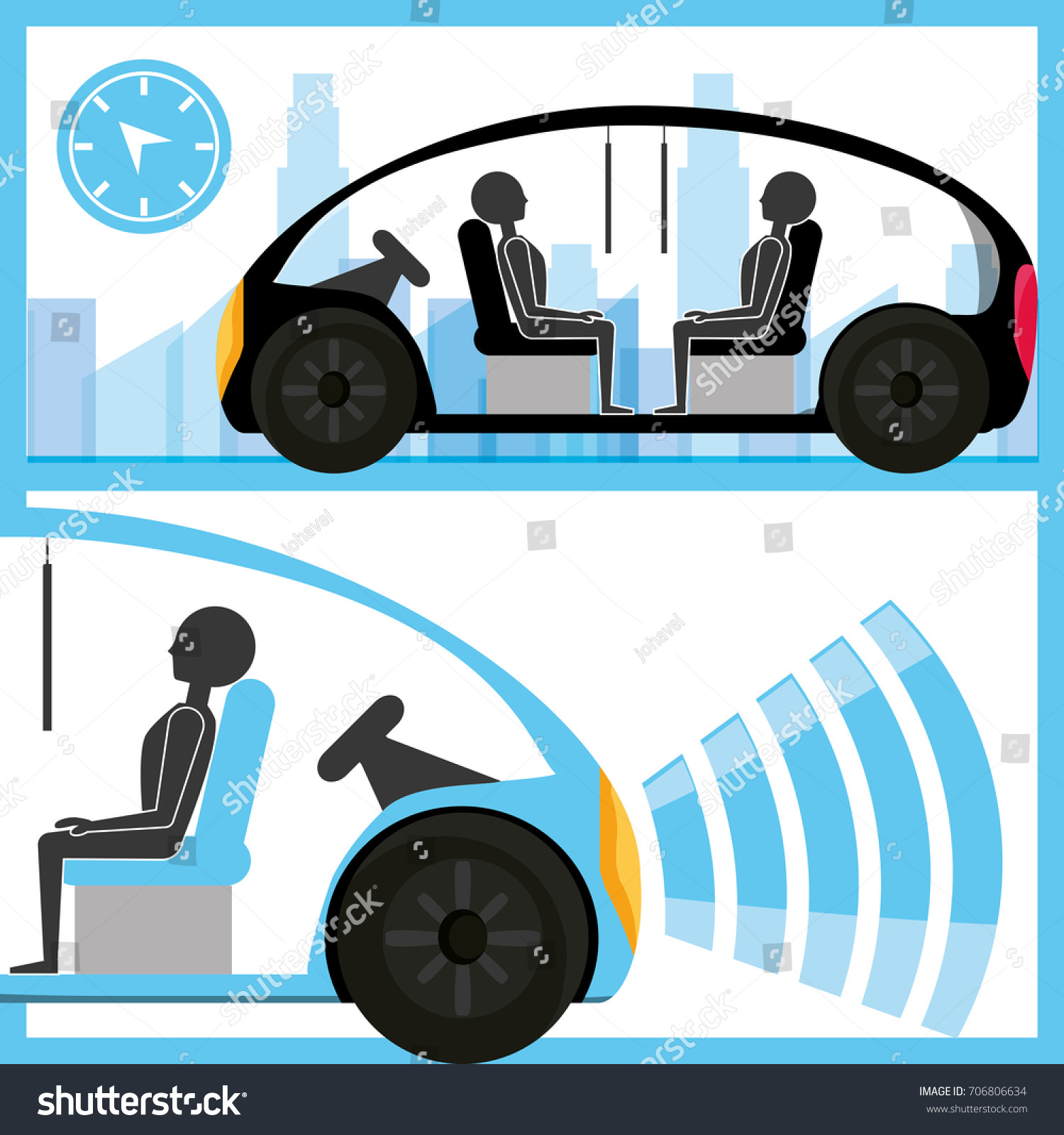 Autonomous Car Design Stock Vector (Royalty Free) 706806634