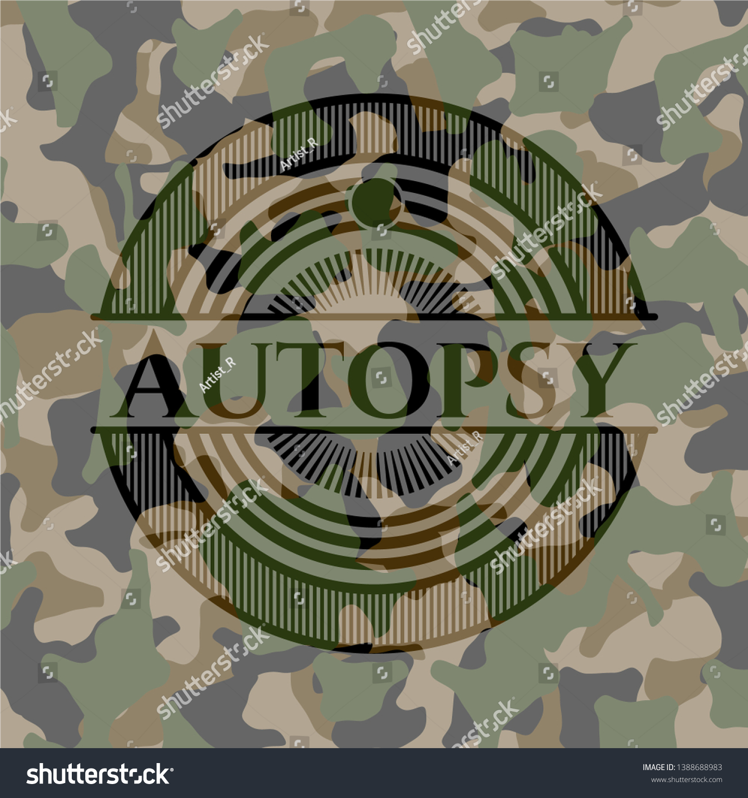Autopsy On Camo Texture Vector Illustration Stock Vector (Royalty Free ...