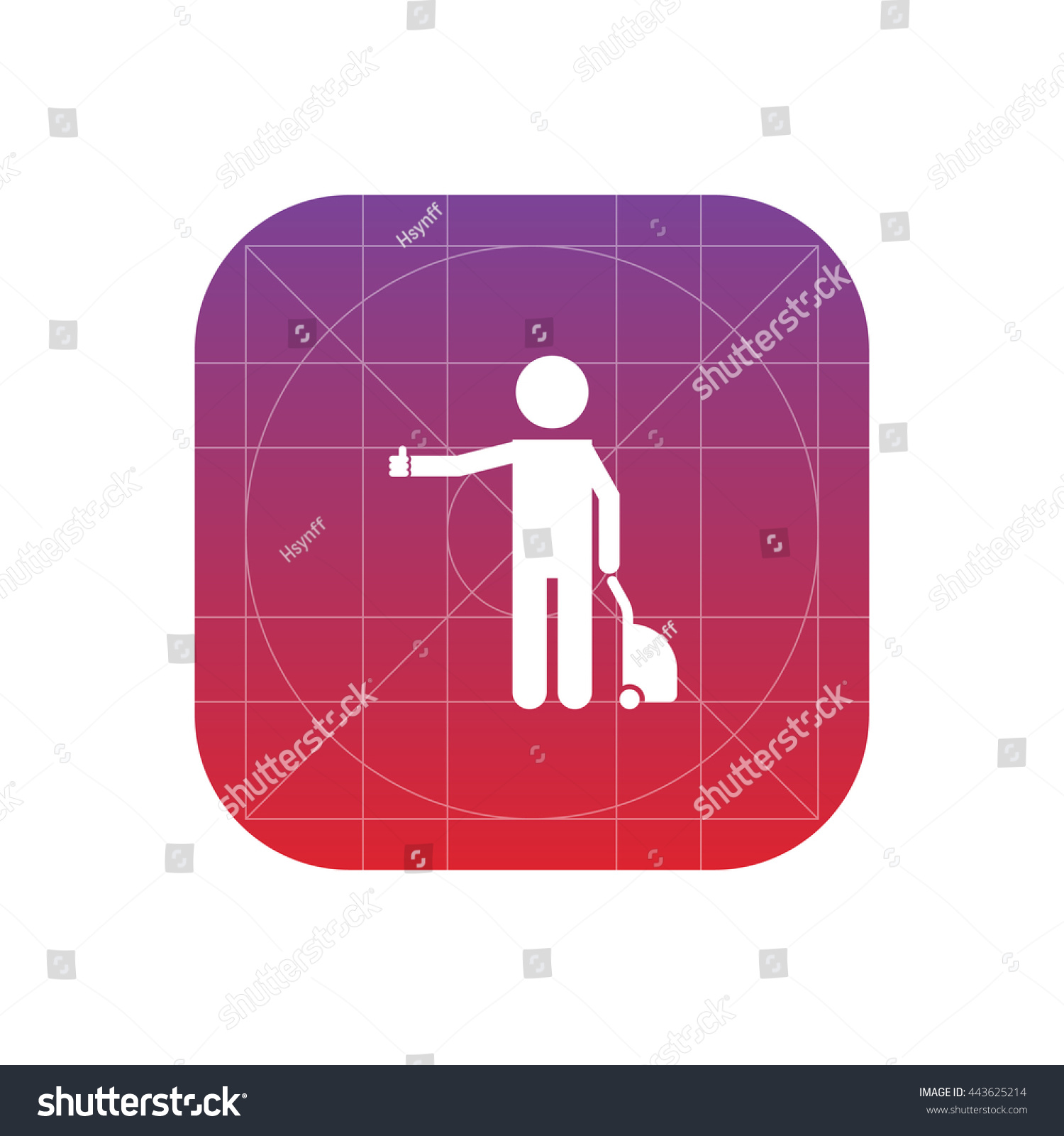 Autostop Icon Stock Vector (Royalty Free) 443625214