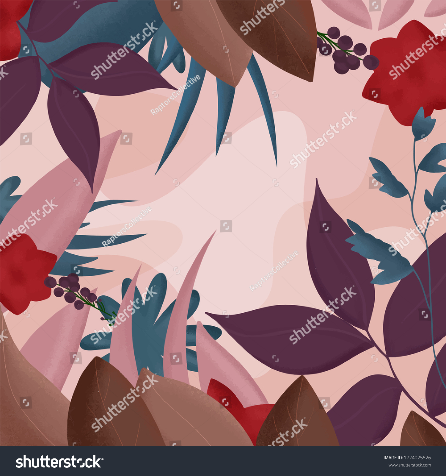 Autumn Background Flat Vector Illustration Stock Vector (Royalty Free ...