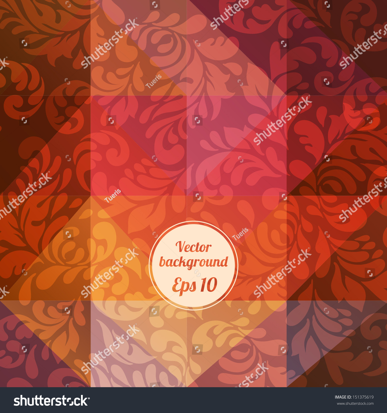 Autumn Background Baroque Triangle Elements Vector Stock Vector ...
