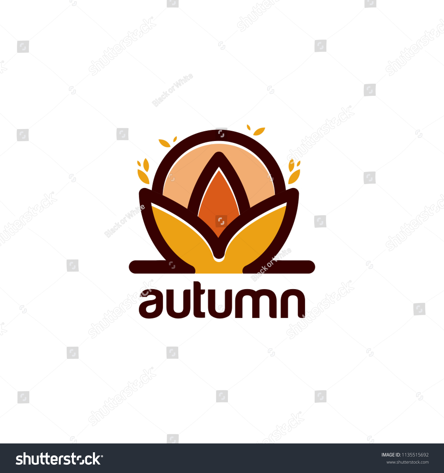 Autumn Logo Design Stock Vector (Royalty Free) 1135515692 | Shutterstock