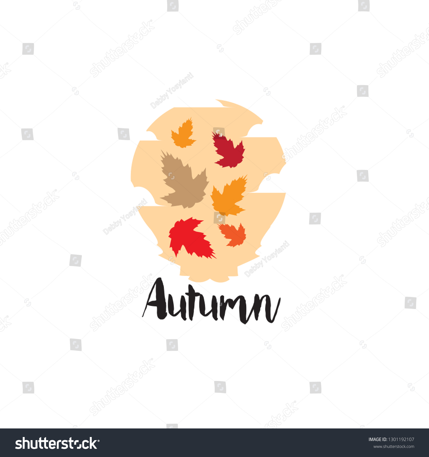 Autumn Logo Design Stock Vector (Royalty Free) 1301192107