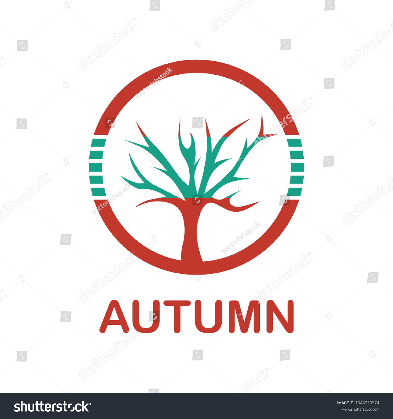 Autumn Tree Vector Illustration Logo Icon Stock Vector (Royalty Free ...