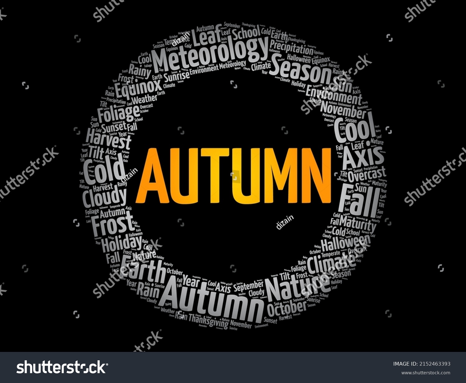 Autumn Word Cloud Collage Concept Background Stock Vector (Royalty Free ...