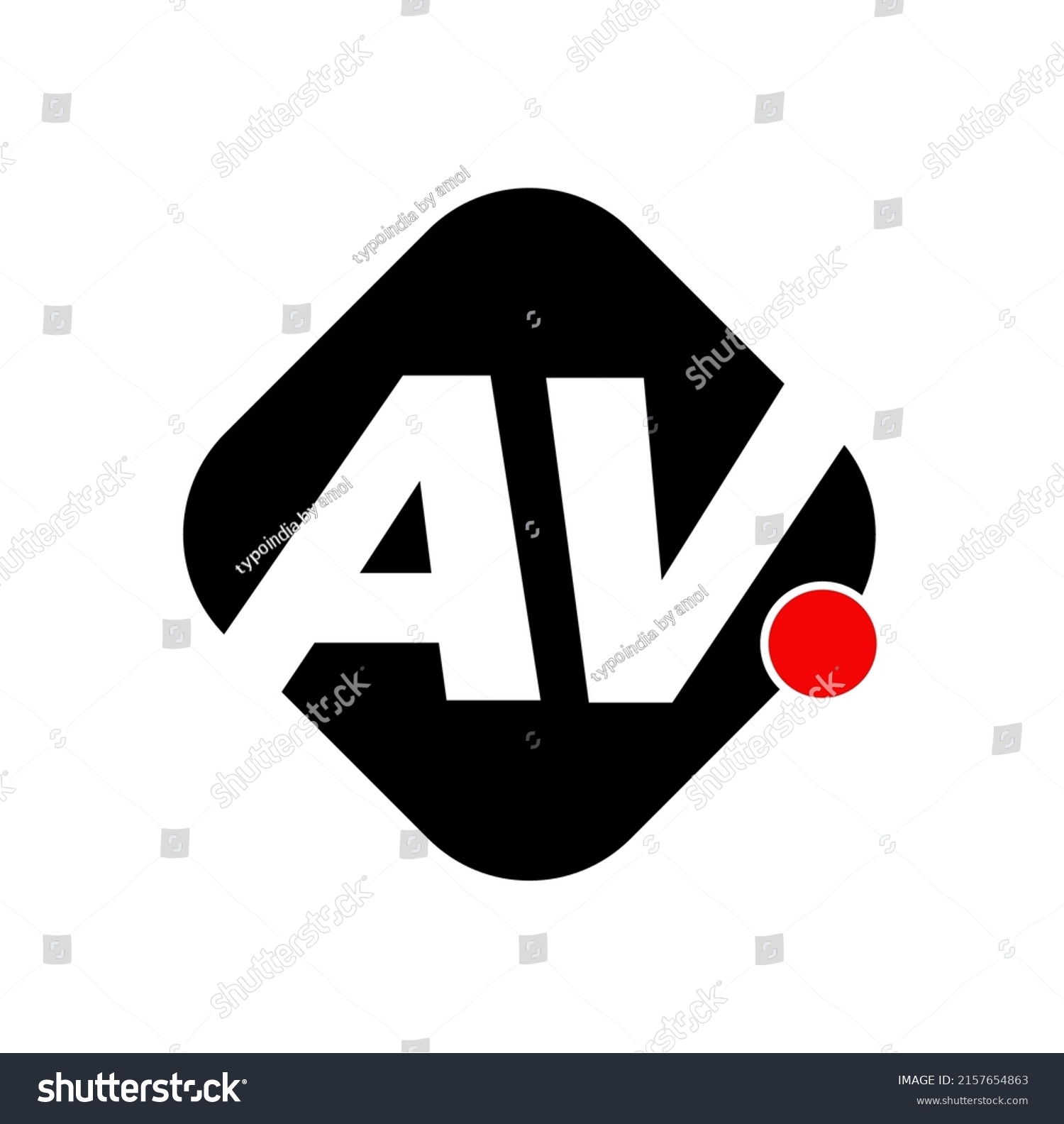 Av Company Name Initial Letters Monogram Stock Vector (Royalty Free ...