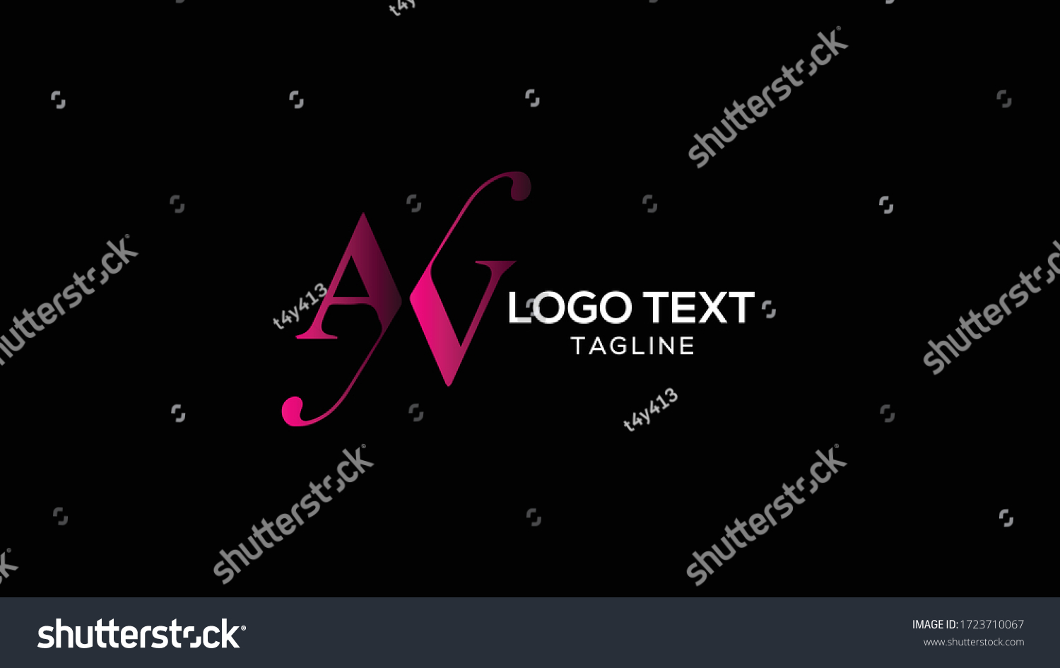 Av Letter Logo Design Template Vector Stock Vector (Royalty Free ...