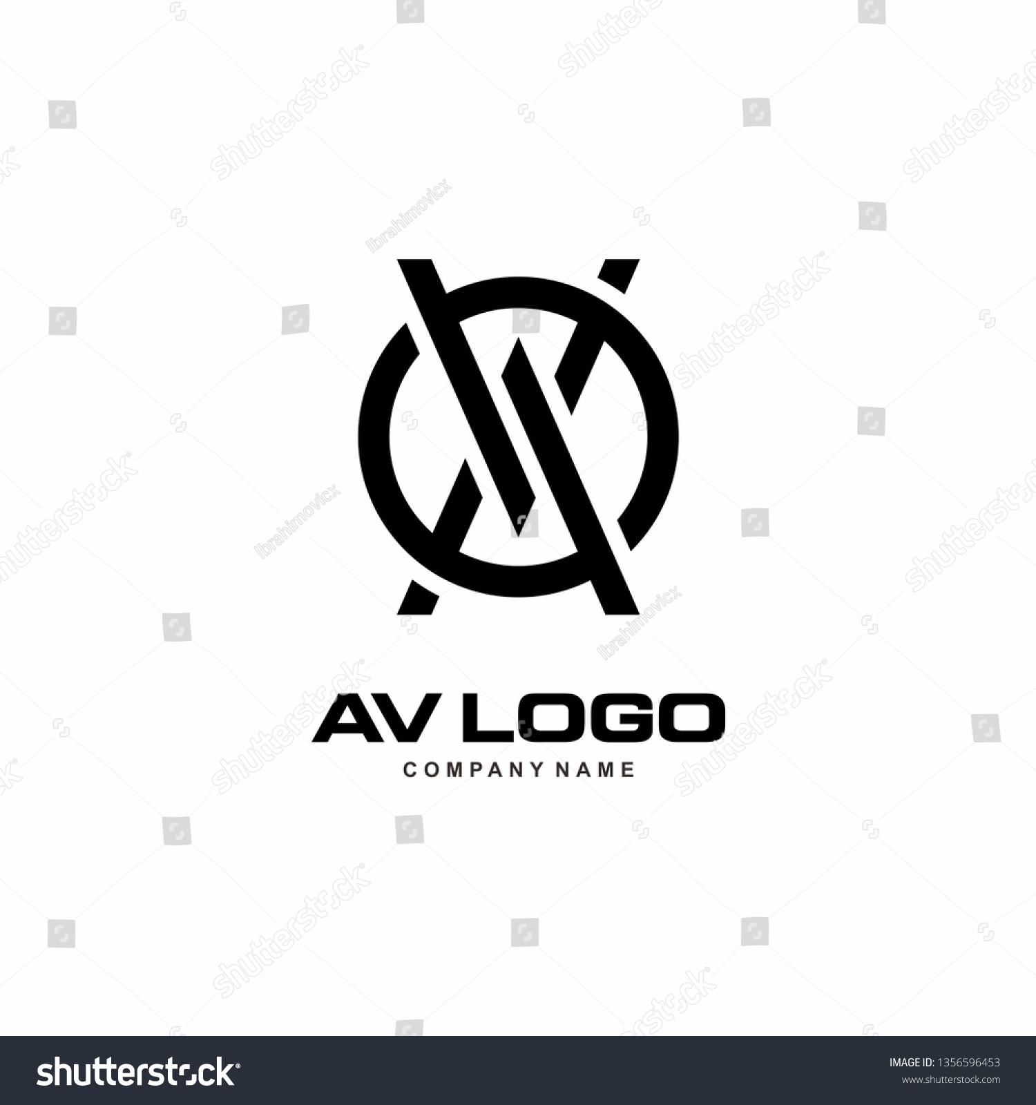 Av Logo Circle Stock Vector (Royalty Free) 1356596453