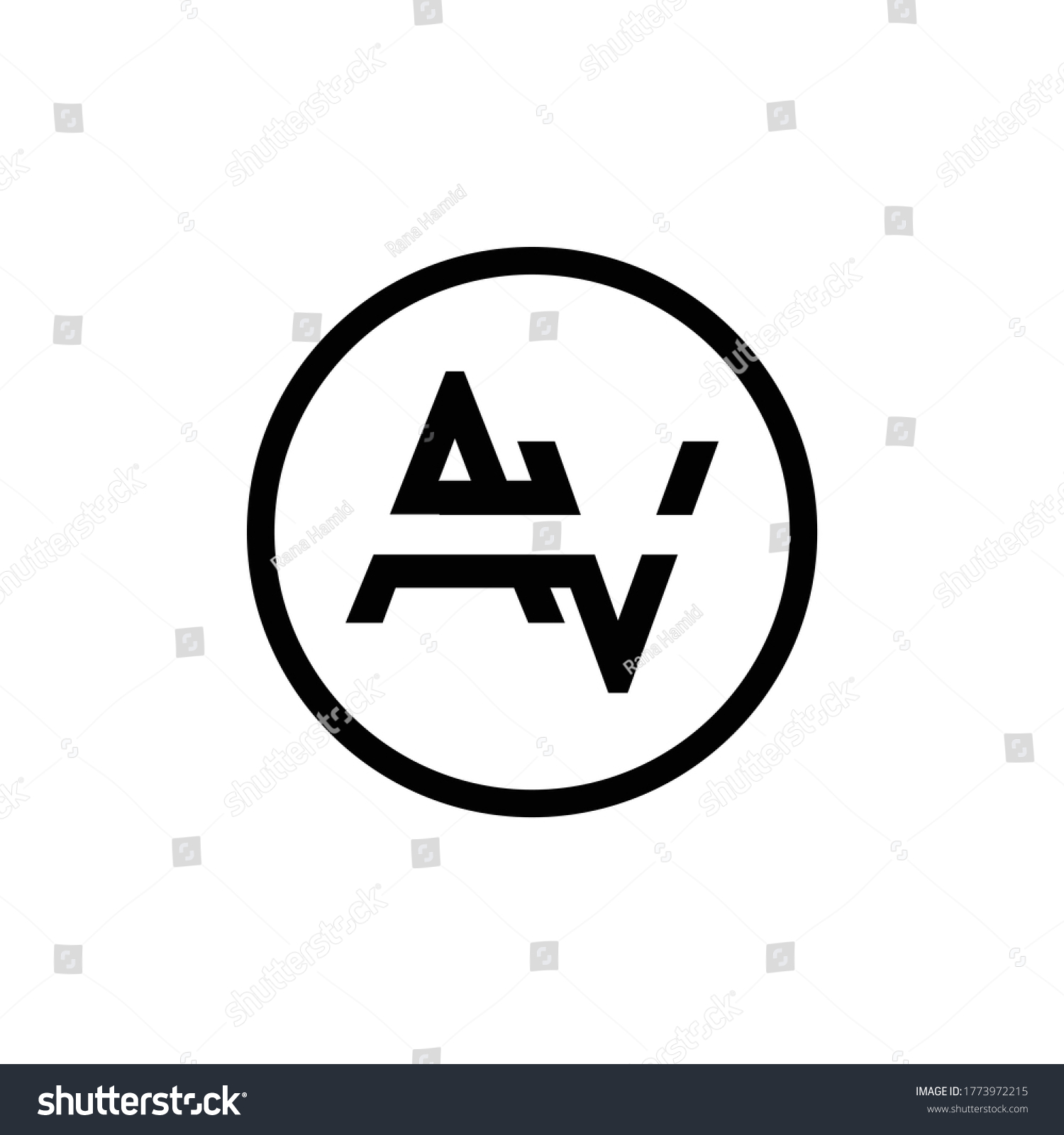 Av Logo Design Circle Typography Vector Stock Vector (Royalty Free ...