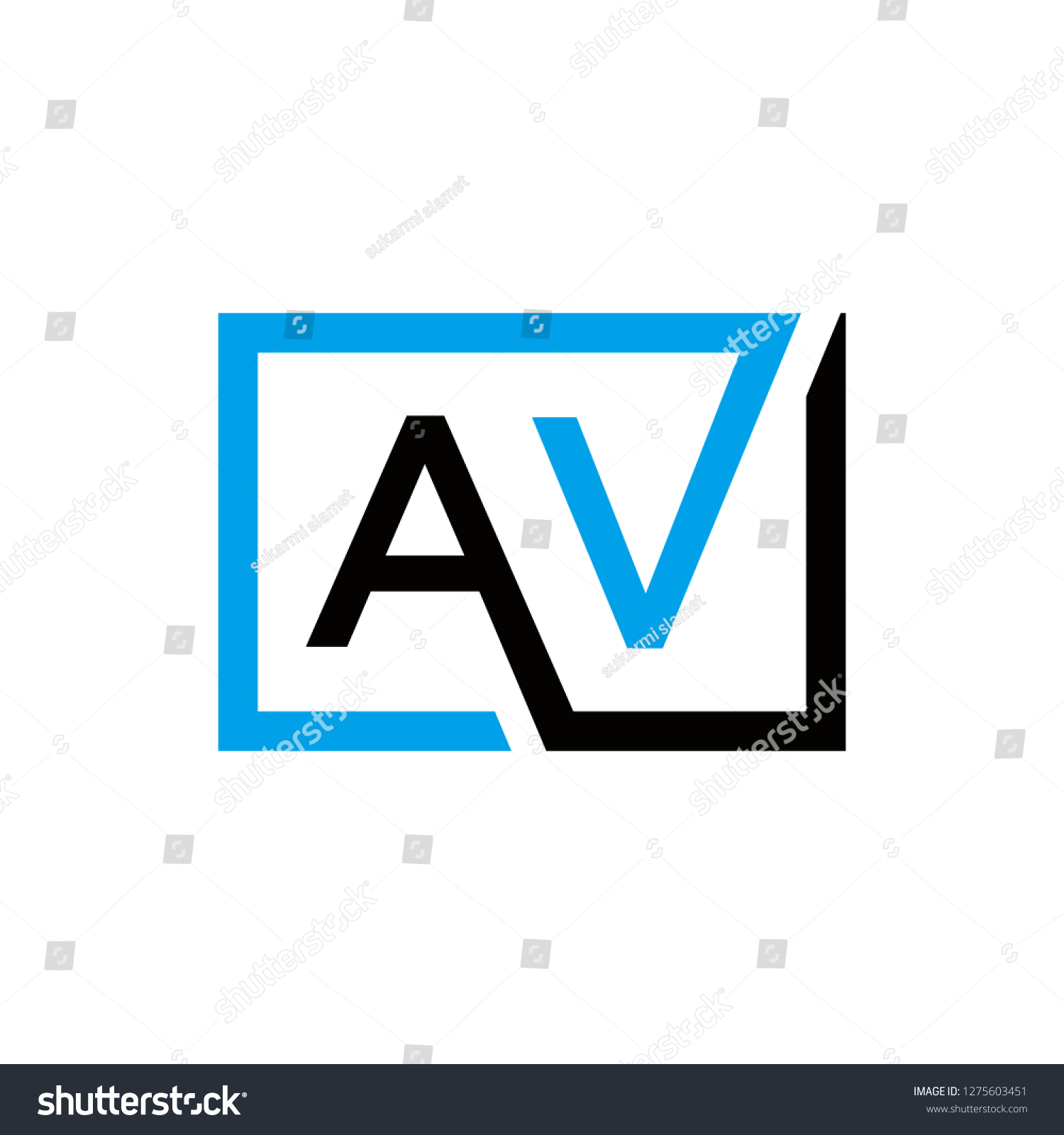 Av Logo Design Initial Generic Vector: vector de stock (libre de ...