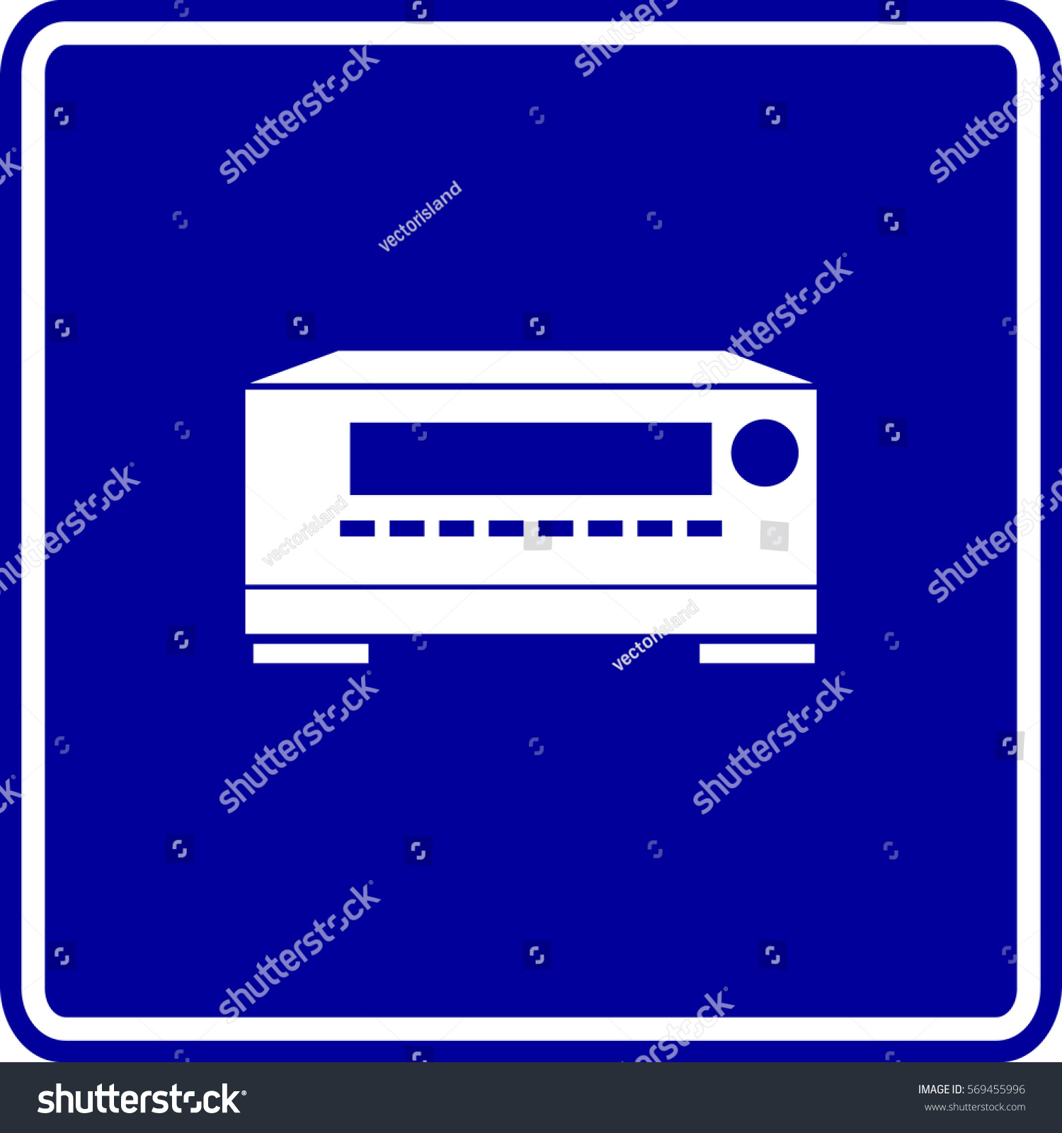 Av Receiver Sign Stock Vector (Royalty Free) 569455996