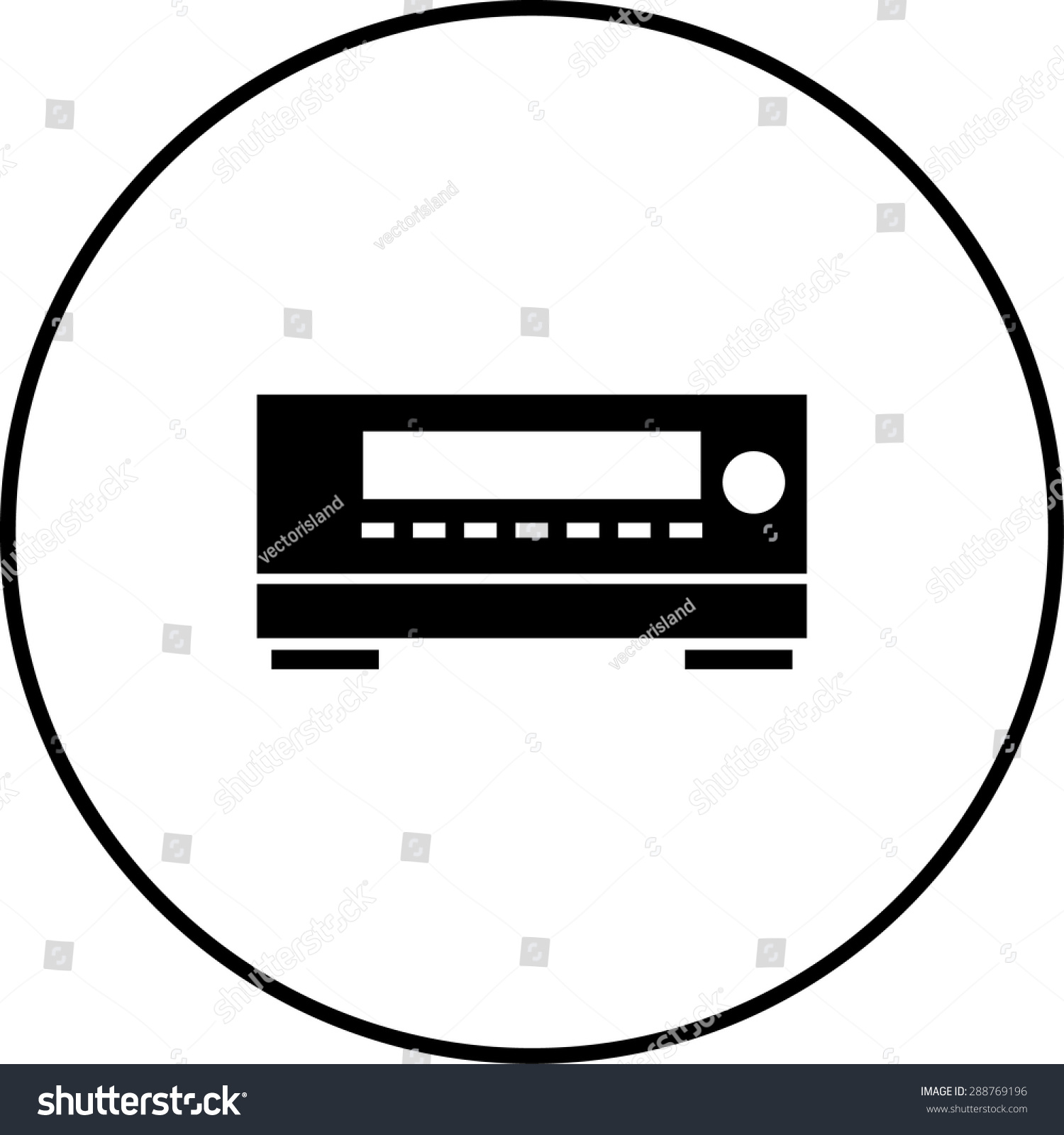 símbolo del receptor av: vector de stock (libre de regalías) 288769196