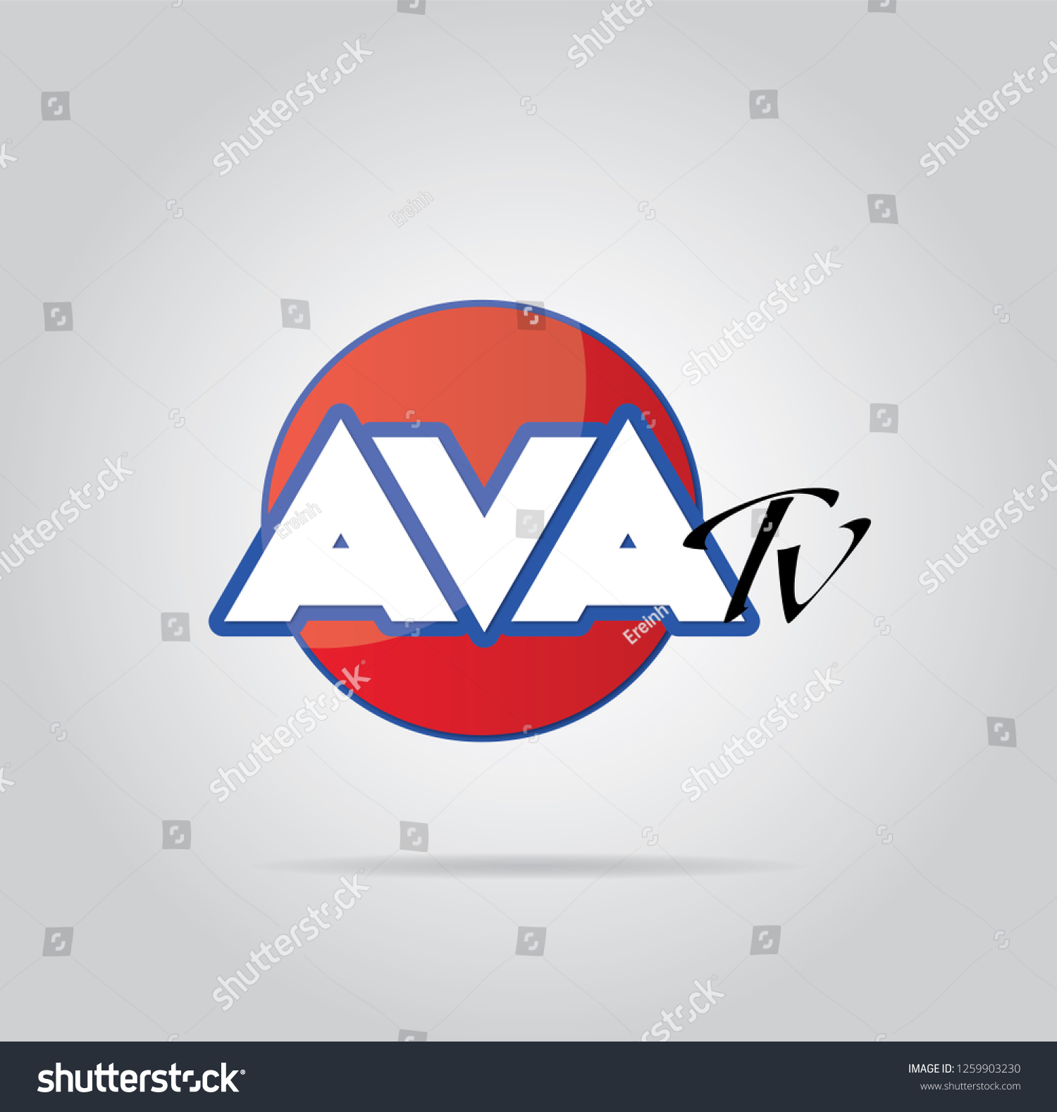 Ava Tv 3d Logo Design Vector Stock Vector (Royalty Free) 1259903230