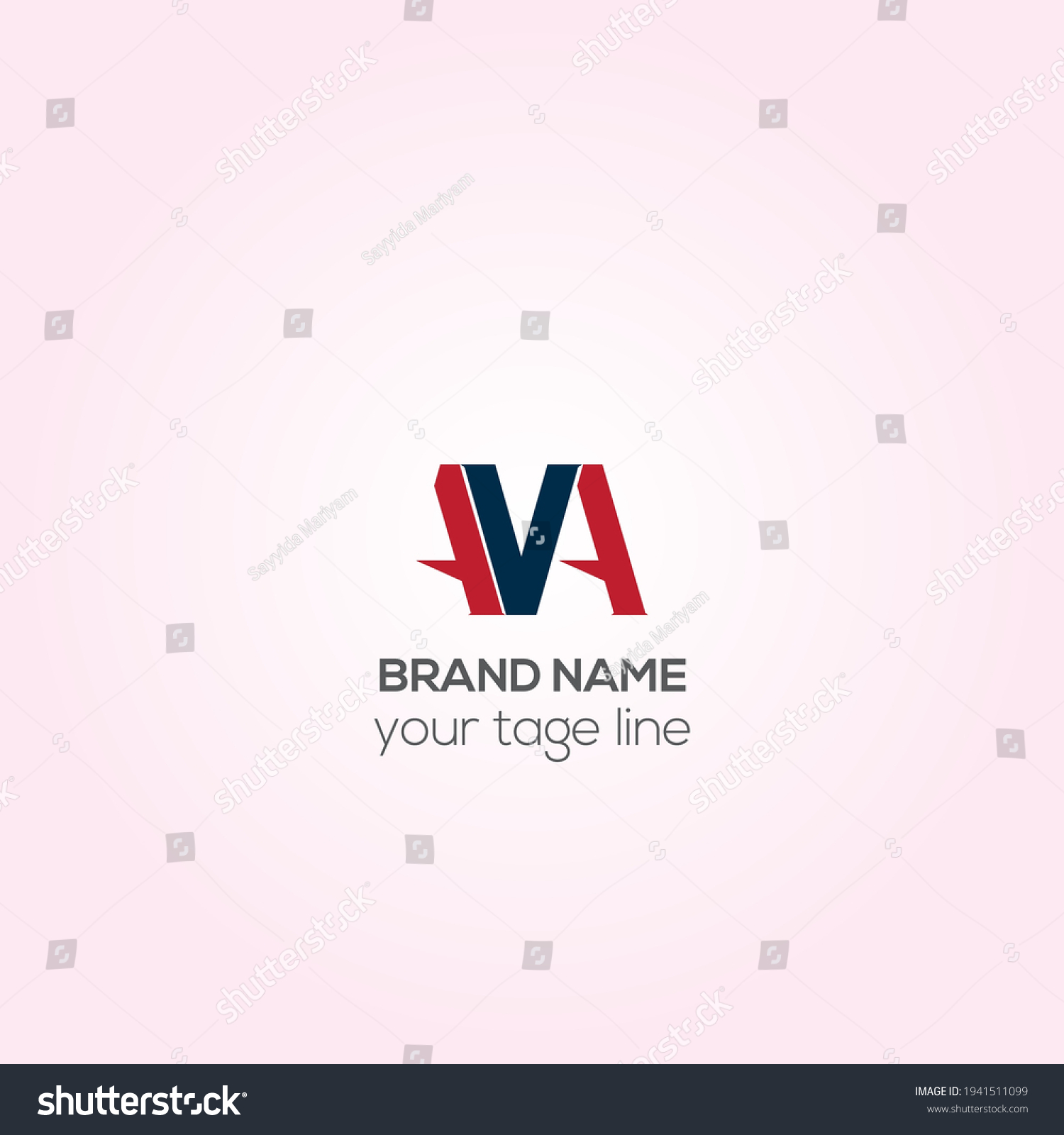 Ava Vector Logo Design Ava Creative Stock Vector (Royalty Free) 1941511099