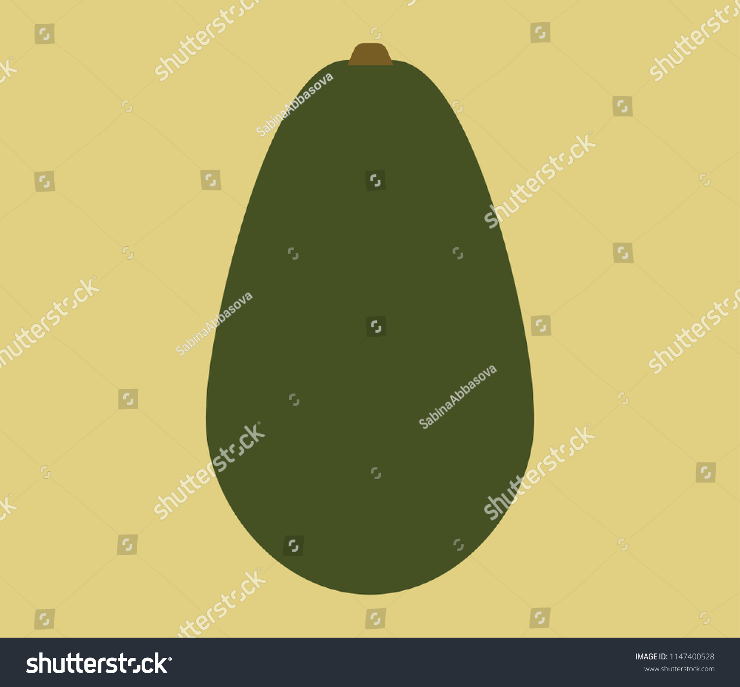 Avacado Fruit Vector Illustration Stock Vector (Royalty Free ...