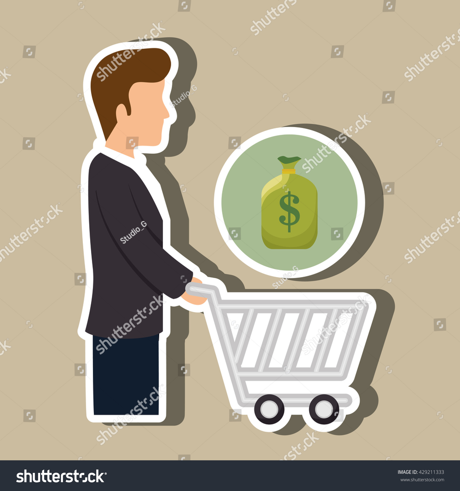 Avatar Buyer Design Stock Vector (Royalty Free) 429211333