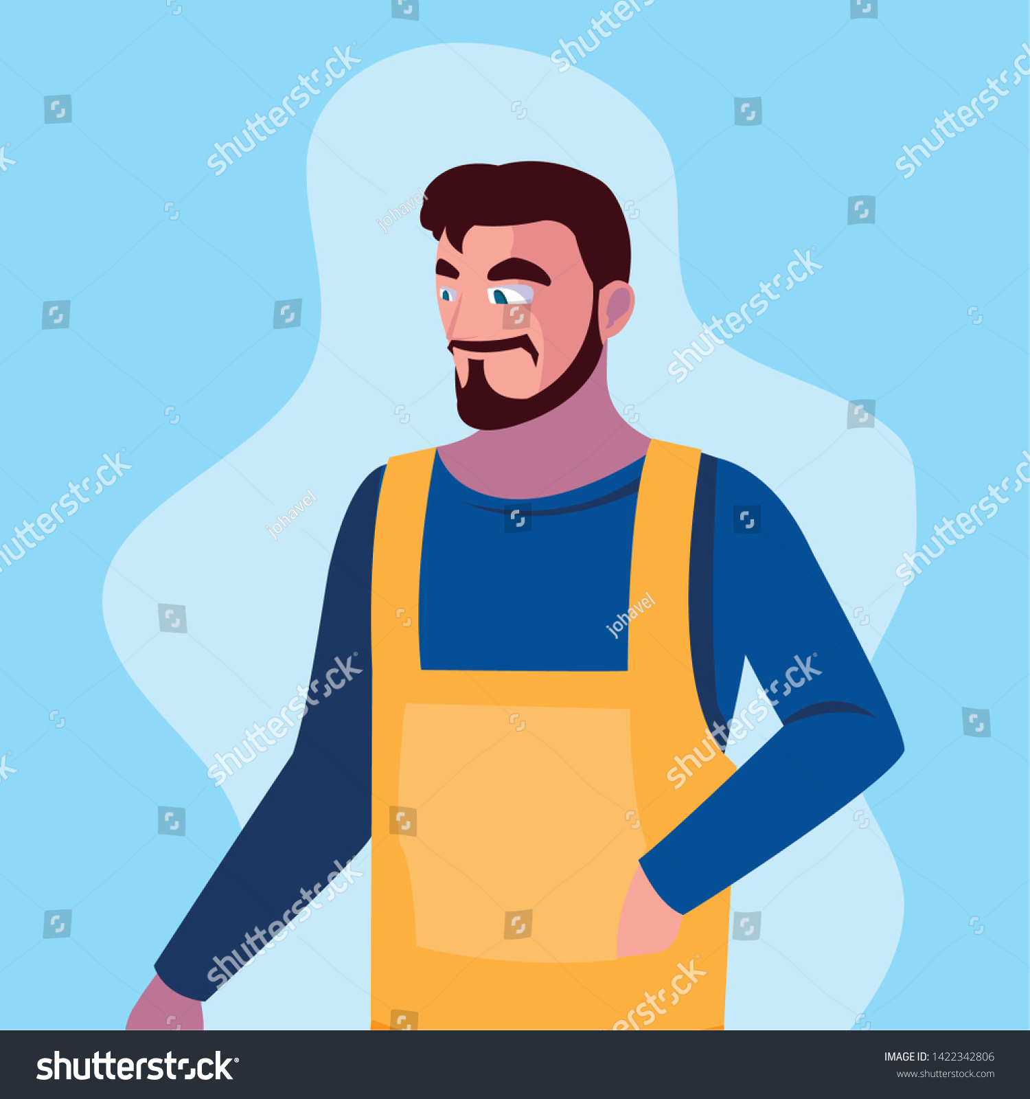 Avatar Cartoon Engineer Man Design Stock Vector (Royalty Free ...