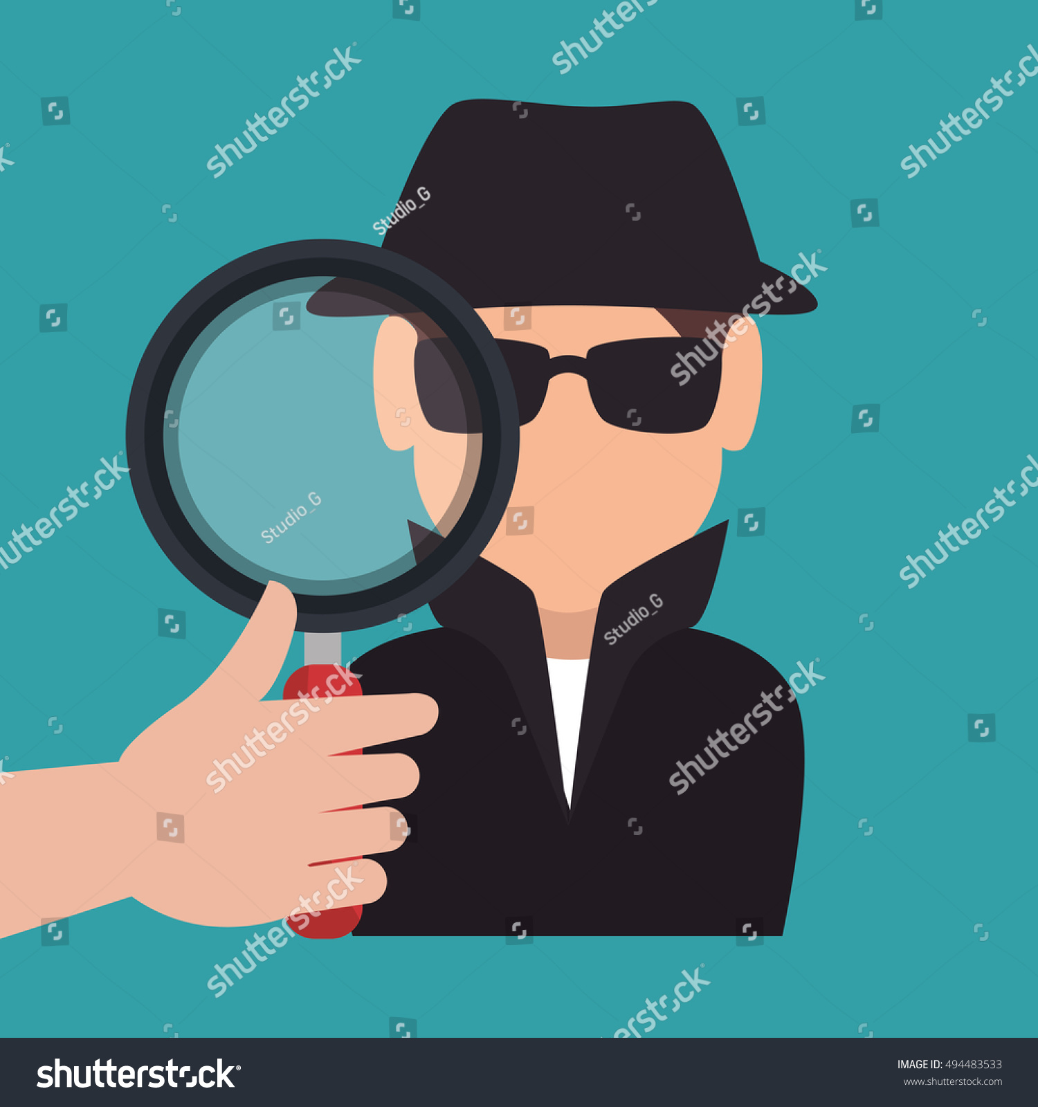 Avatar Criminal Hacker Stock Vector (Royalty Free) 494483533