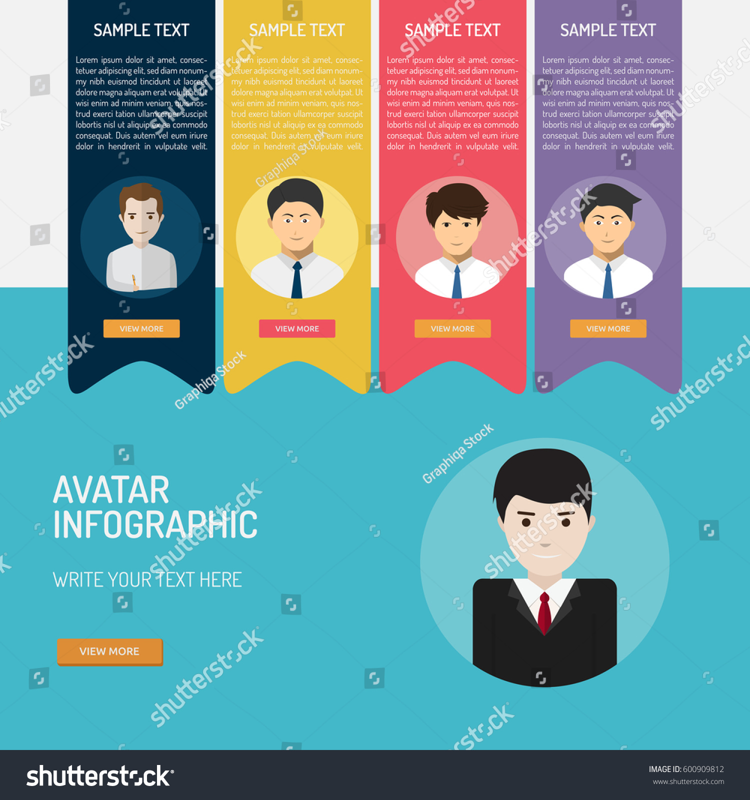 Avatar Infographic Stock Vector (Royalty Free) 600909812 | Shutterstock