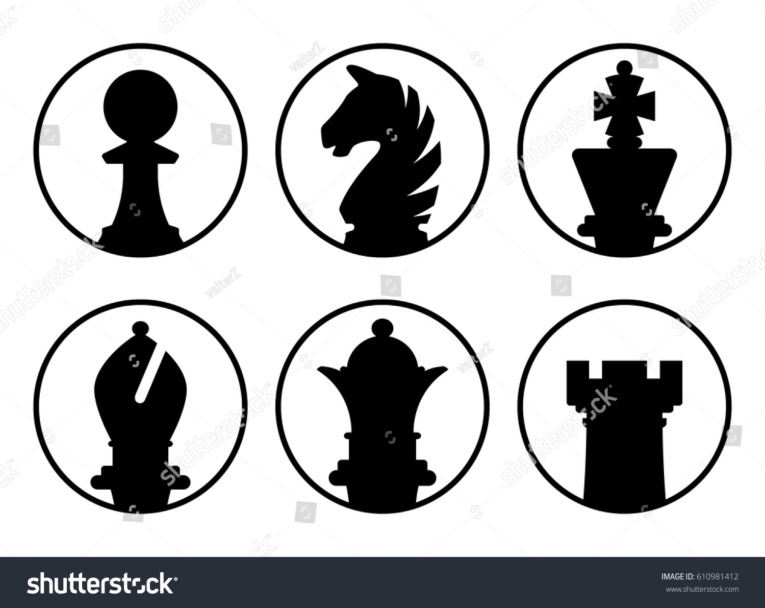 Avatars Chess Pieces Stock Vector (Royalty Free) 610981412 | Shutterstock