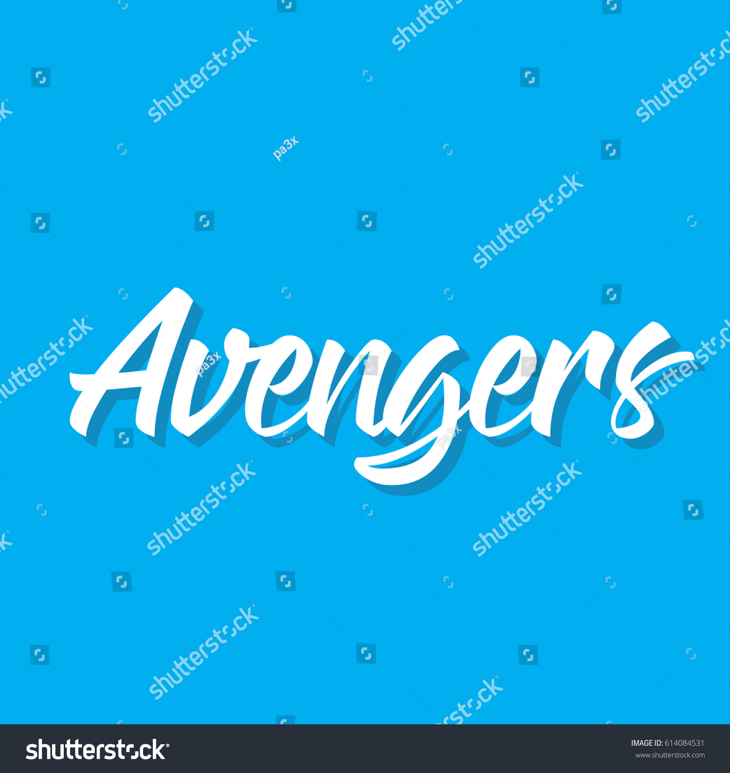 Avengers Text Design Vector Calligraphy Typography Stock Vector ...