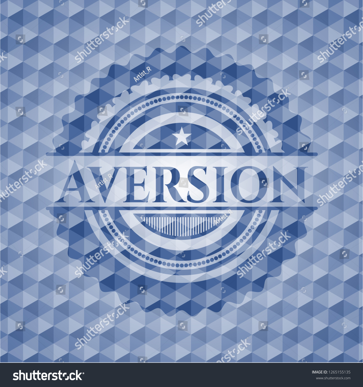 Aversion Blue Hexagon Badge Stock Vector (Royalty Free) 1265155135 ...
