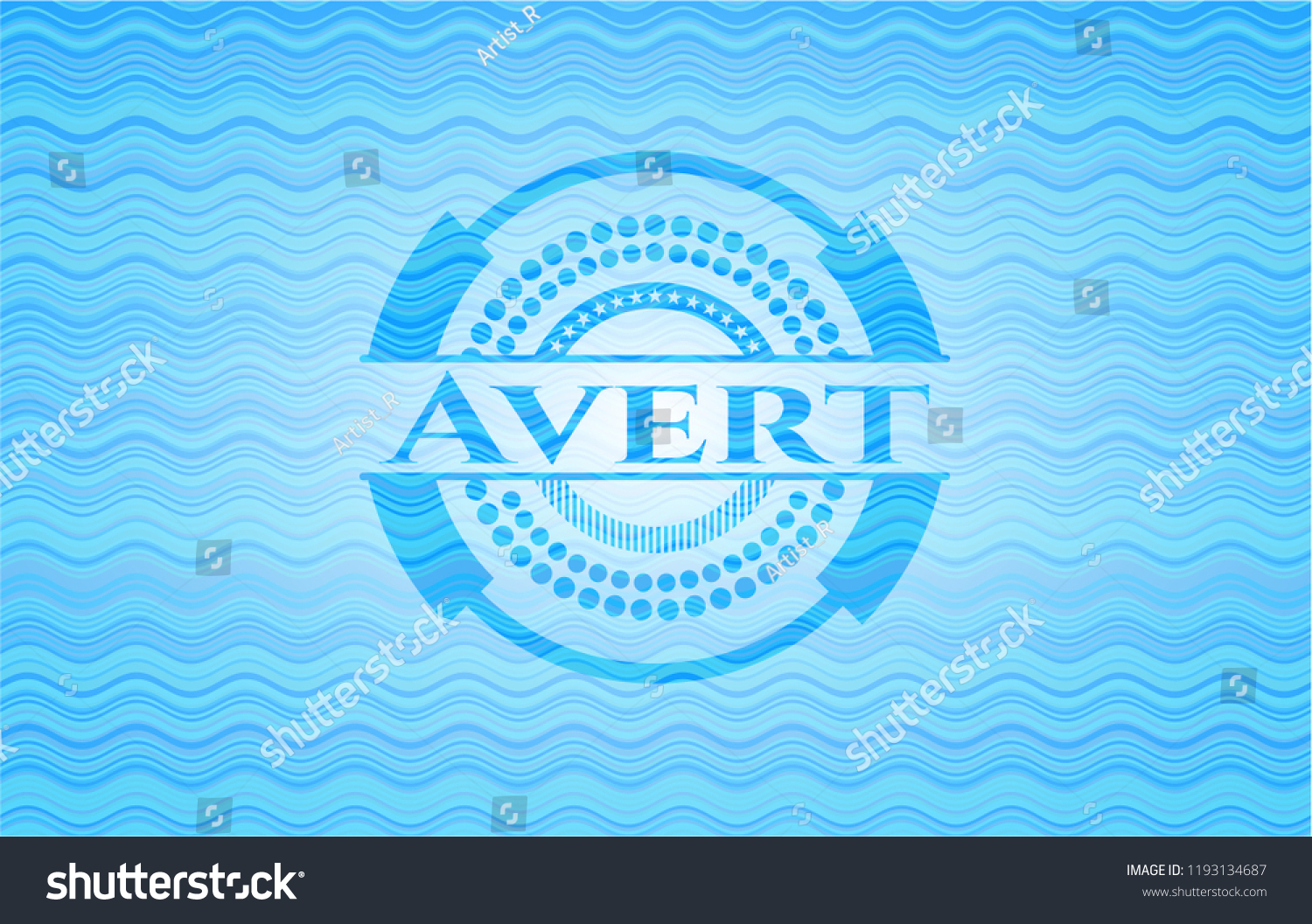 Avert Water Representation Badge Background Stock Vector (Royalty Free ...