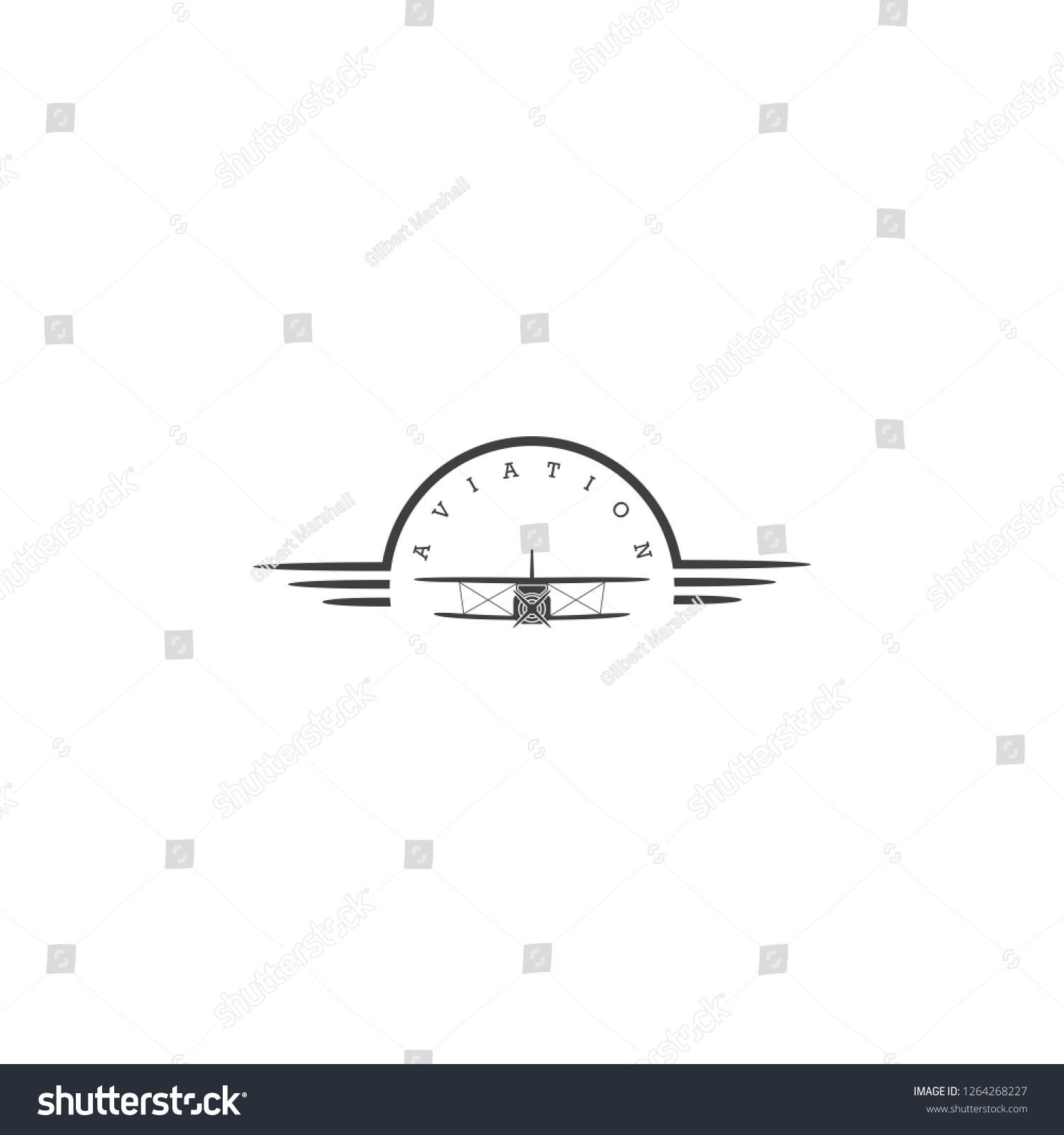 Aviation Vintage Logo Stock Vector (Royalty Free) 1264268227 | Shutterstock