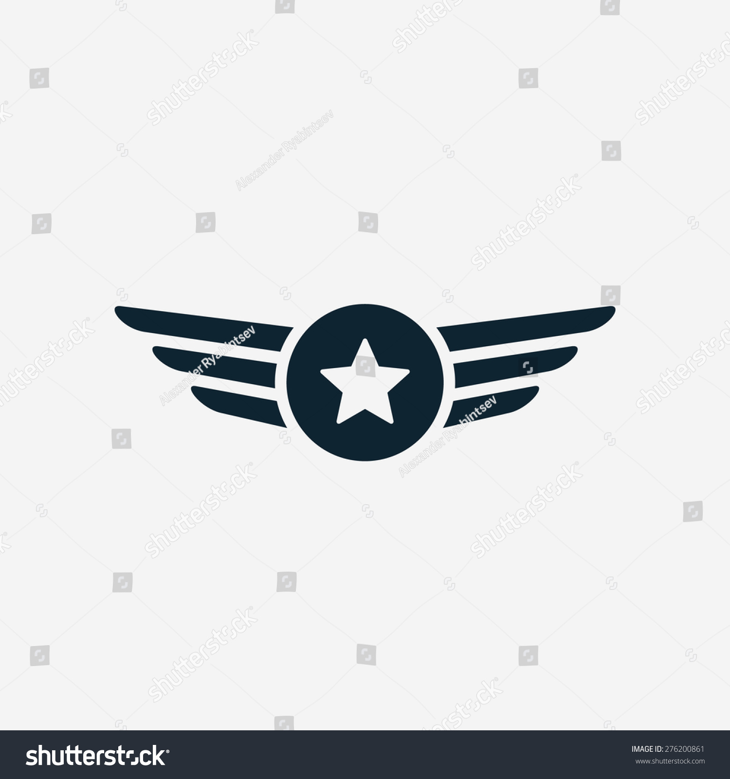 Aviation Wings Icon Stock Vector 276200861 - Shutterstock
