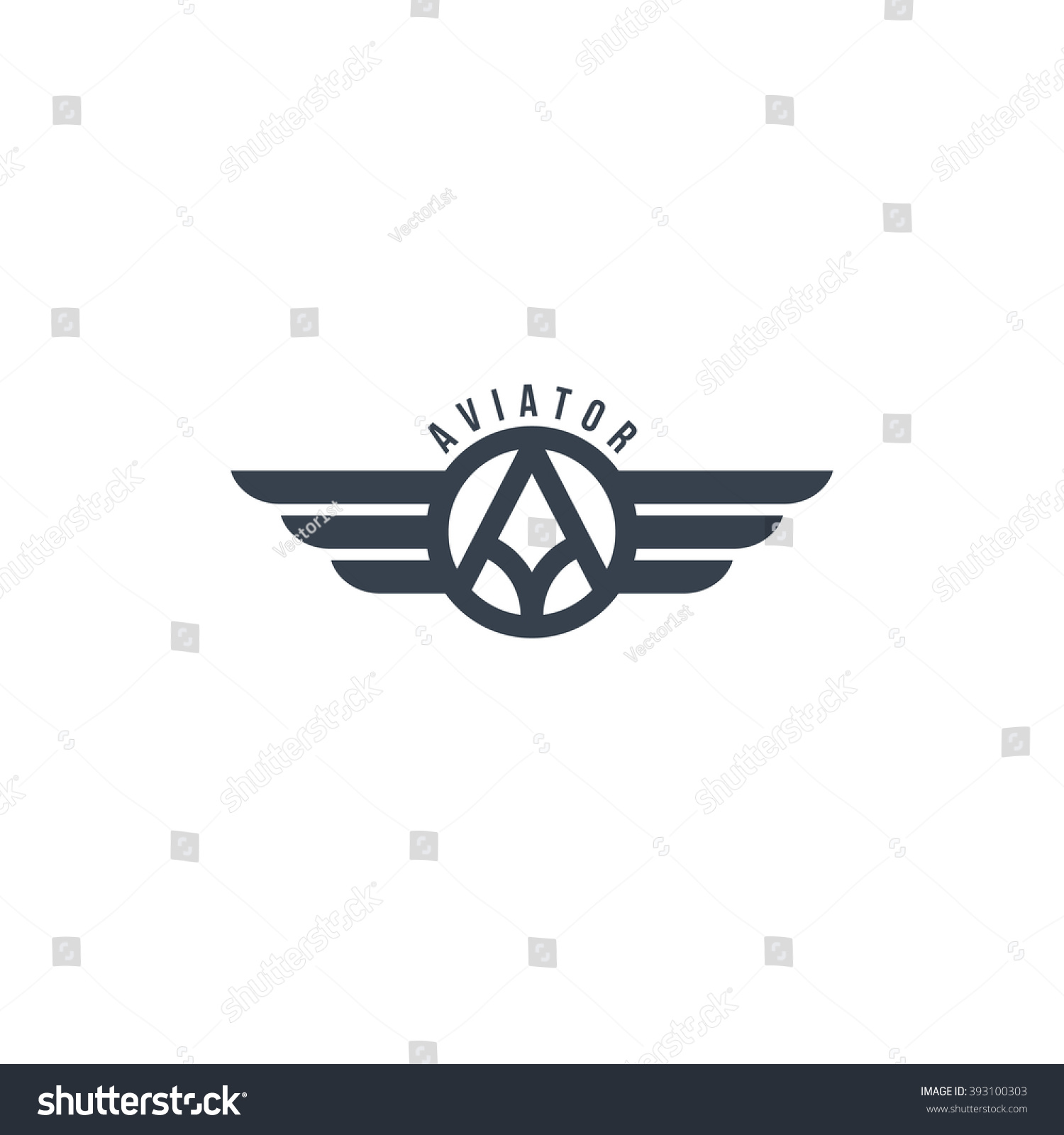 Aviator Symbol Logotype Theme: vector de stock (libre de regalías ...
