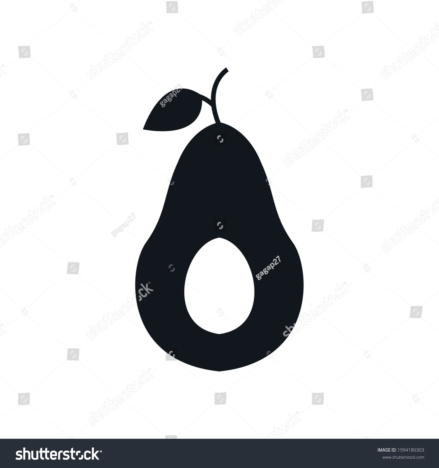 Avocado Icons Symbol Vector Elements Infographic Stock Vector (Royalty ...
