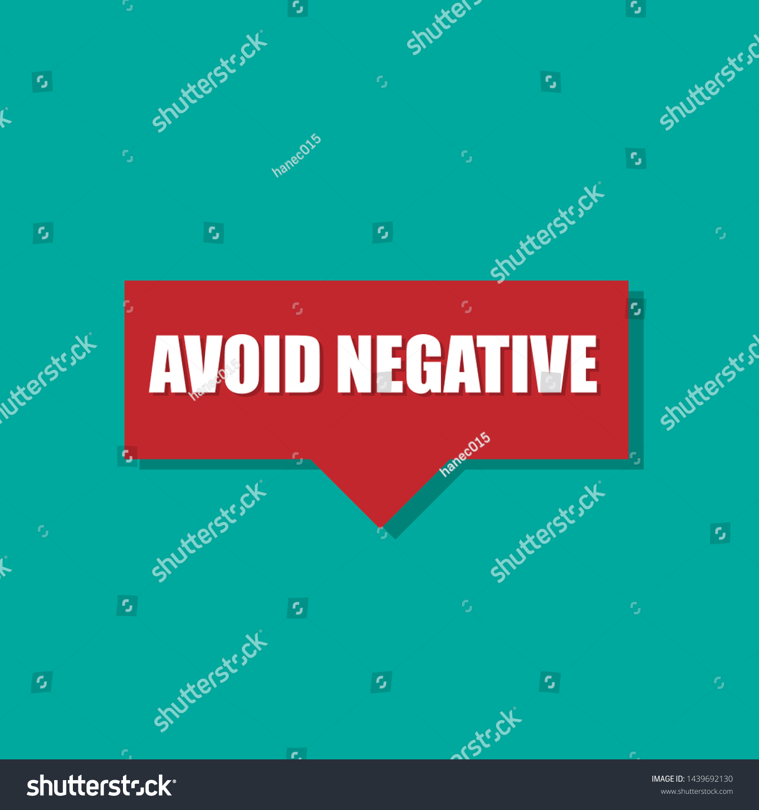 Avoid Negative Signlabel Avoid Negative Speech Stock Vector (Royalty ...