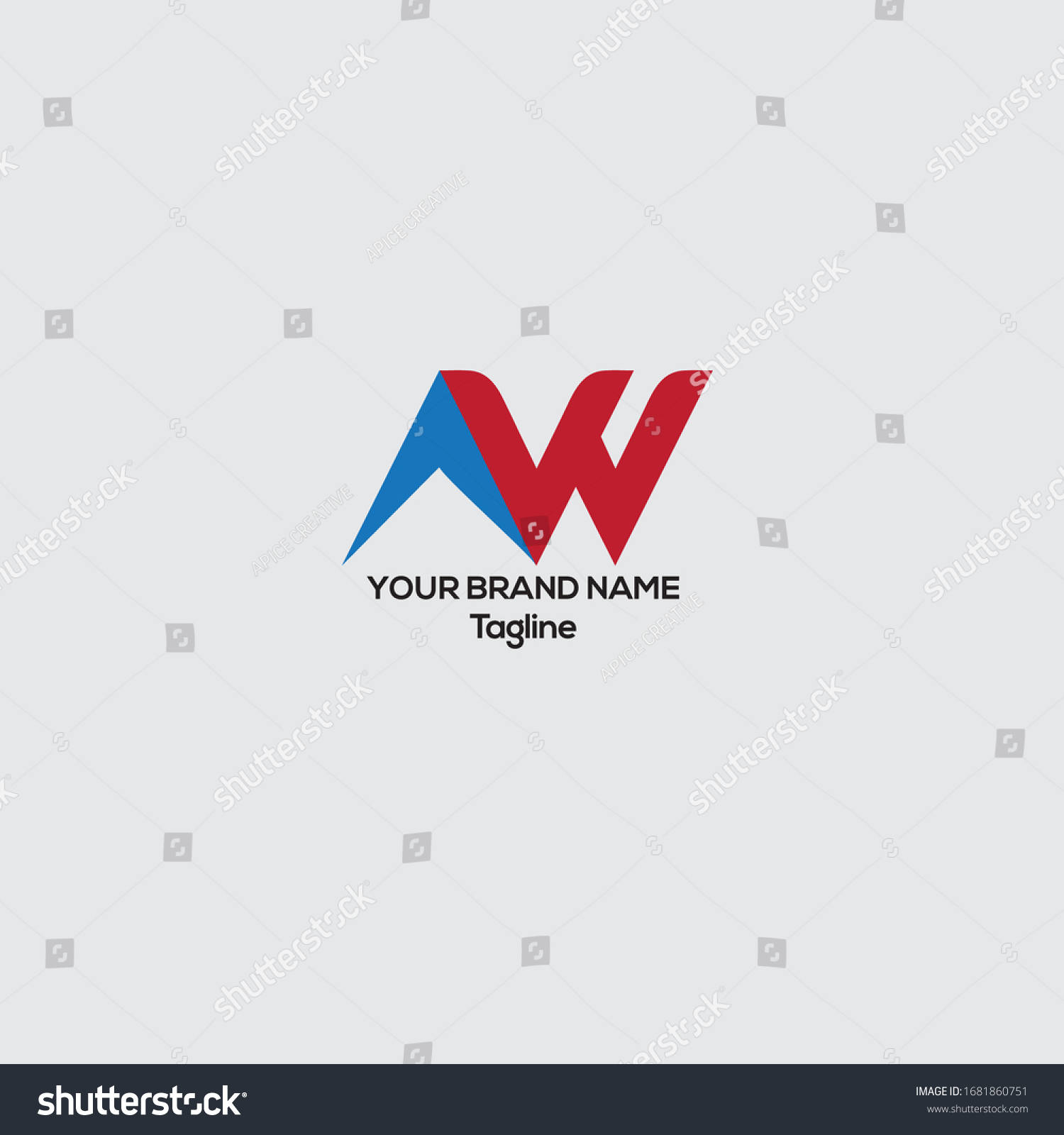 Aw Vector Logo Design Aw Creative Stock Vector (Royalty Free ...