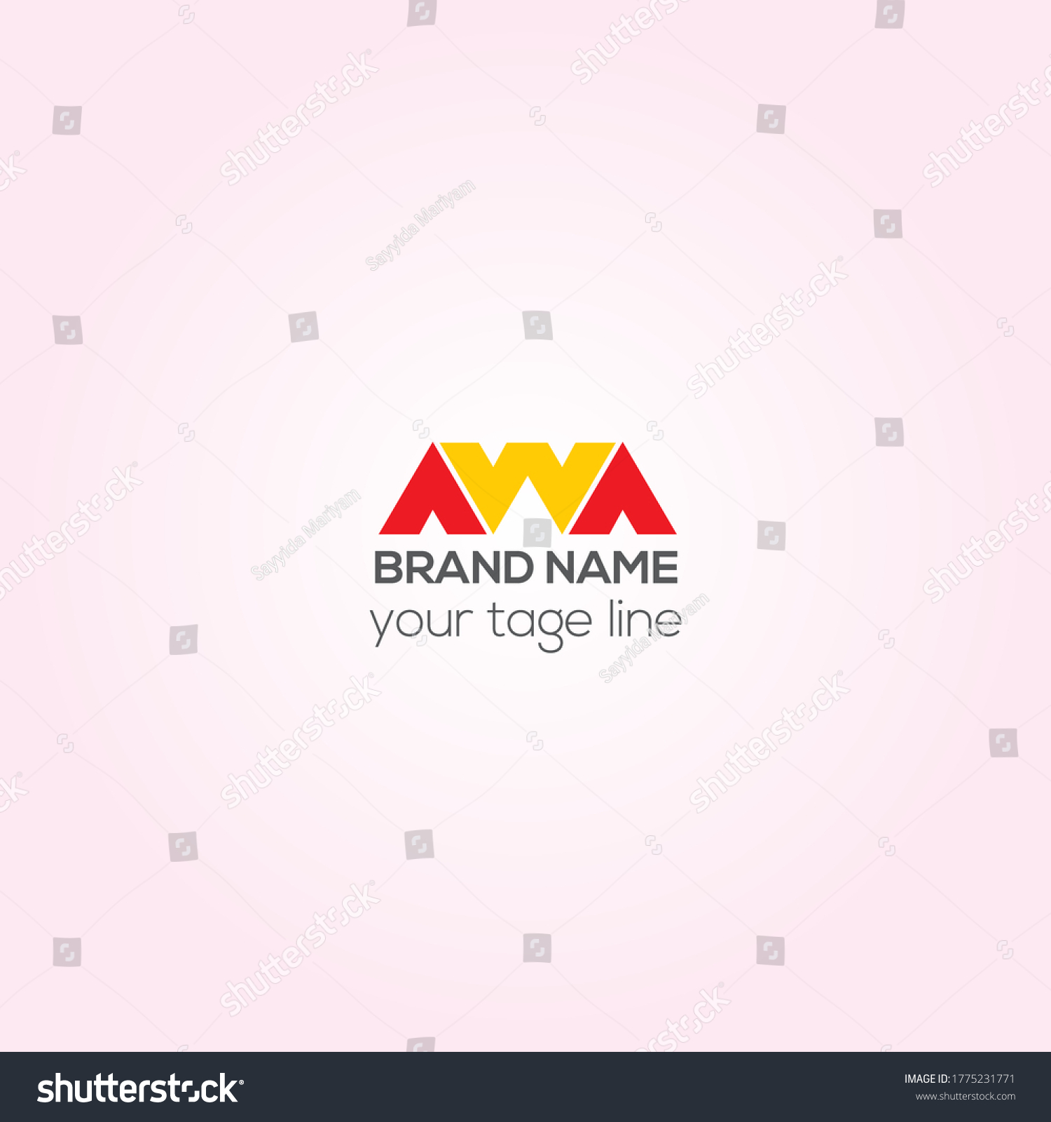 Awa Vector Logo Design Awa Creative Stock Vector (Royalty Free ...