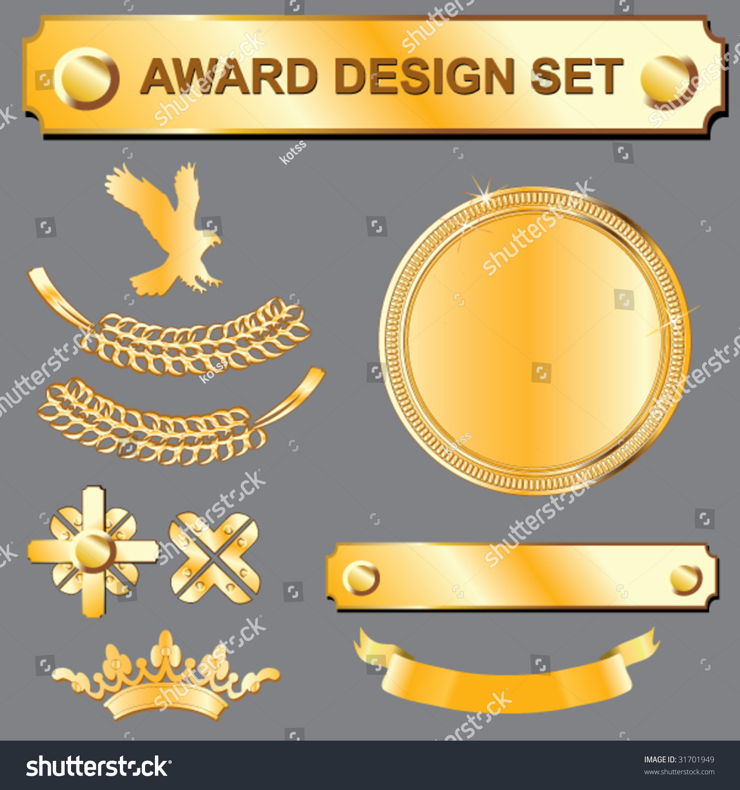 Award Design Set Stock Vector Illustration 31701949 : Shutterstock