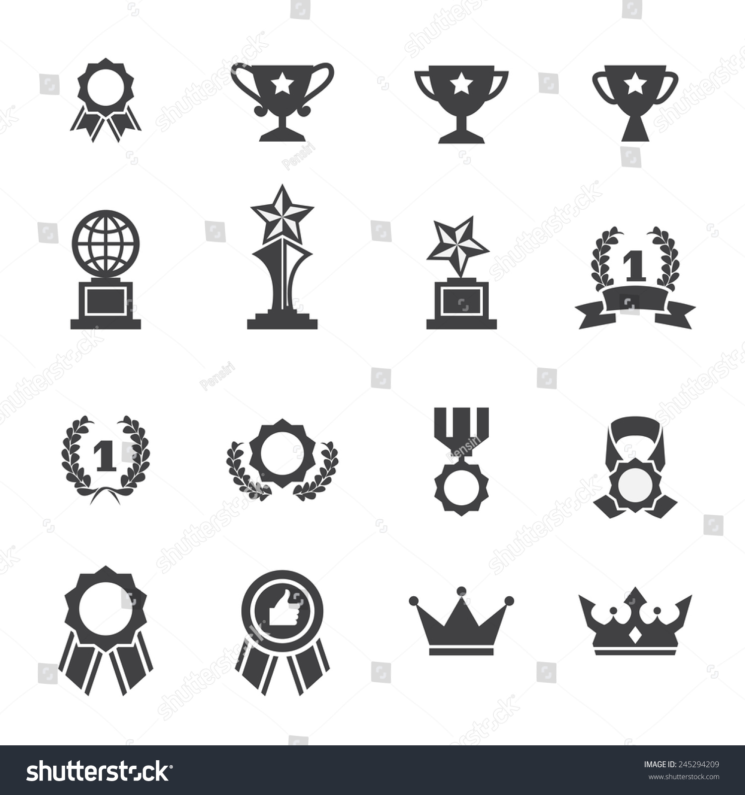 Award Icon Stock Vector 245294209 - Shutterstock