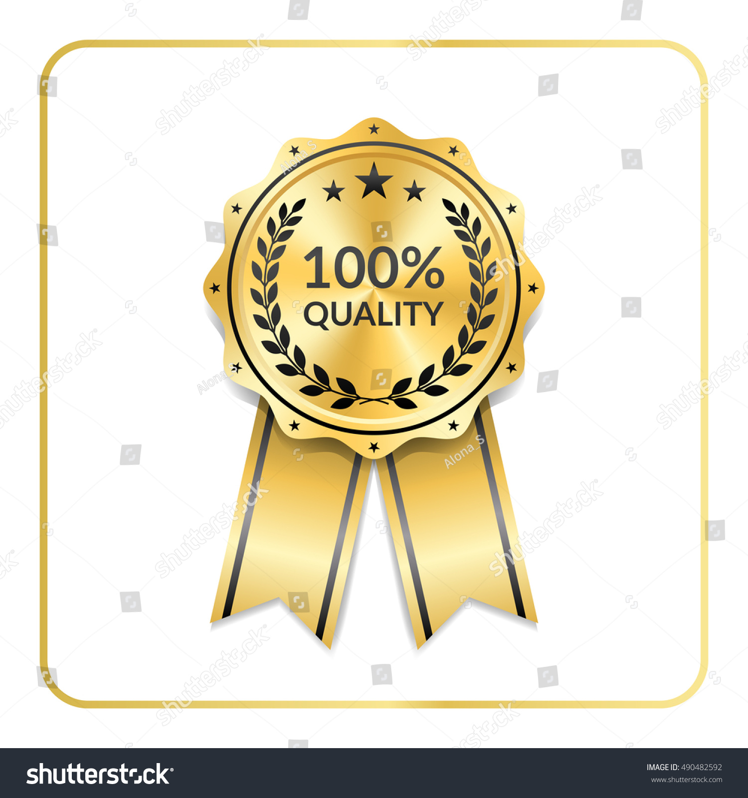 Award Ribbon Gold Icon Blank Medal Stock Vector (Royalty Free ... Award Ribbon Gold Icon Blank Medal Stock Vector (Royalty Free ...