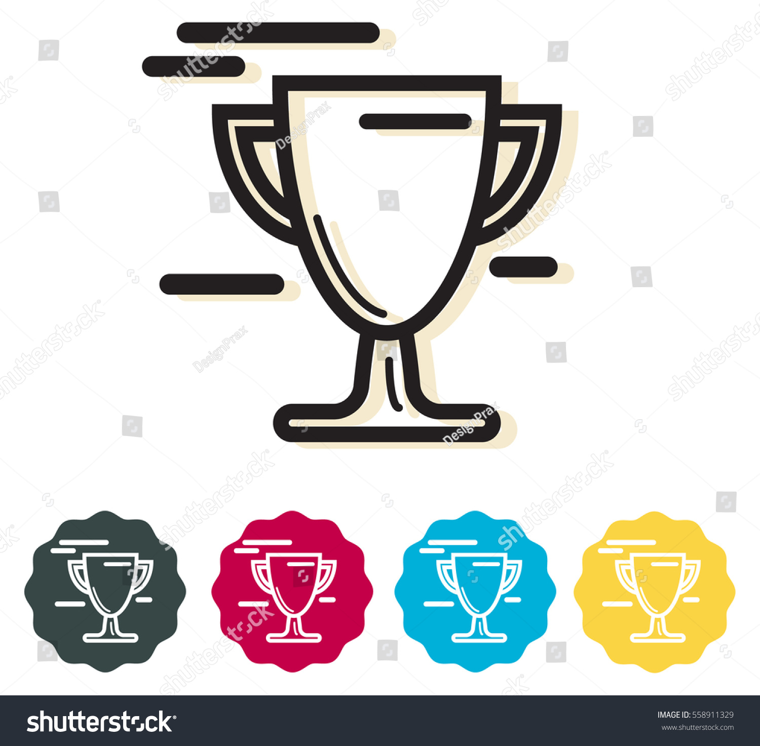 Award Trophy Icon Stock Vector (Royalty Free) 558911329 | Shutterstock
