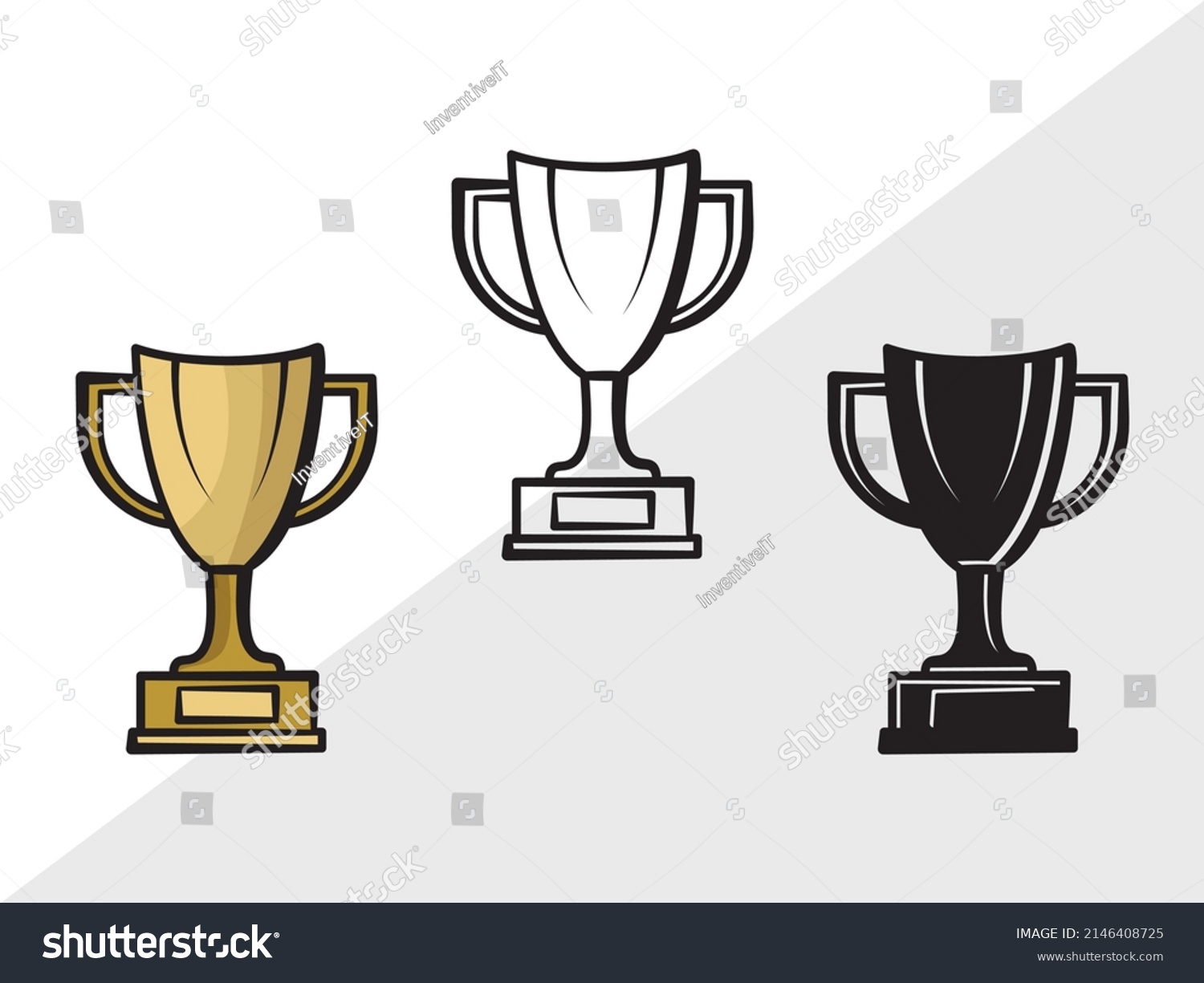 Award Trophy Printable Vector Illustration Stock Vector (Royalty Free ...
