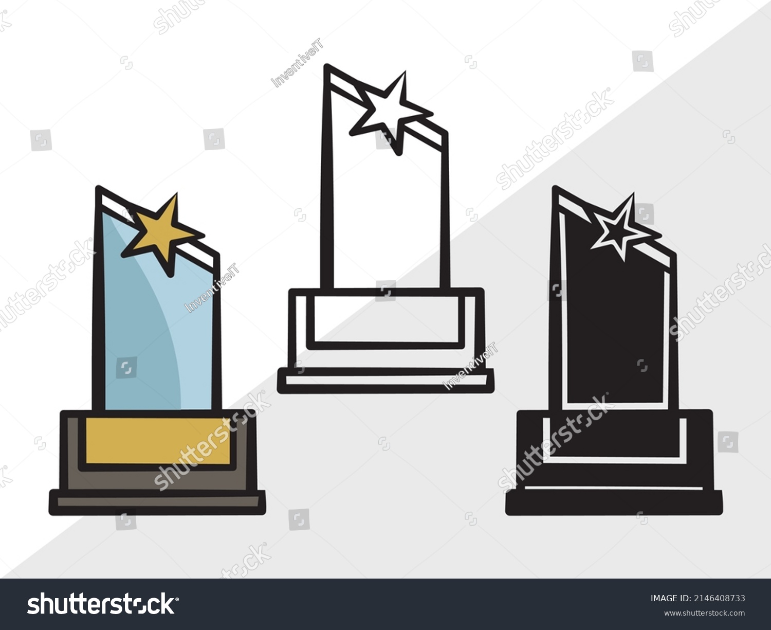 Award Trophy Printable Vector Illustration Stock Vector (Royalty Free ...