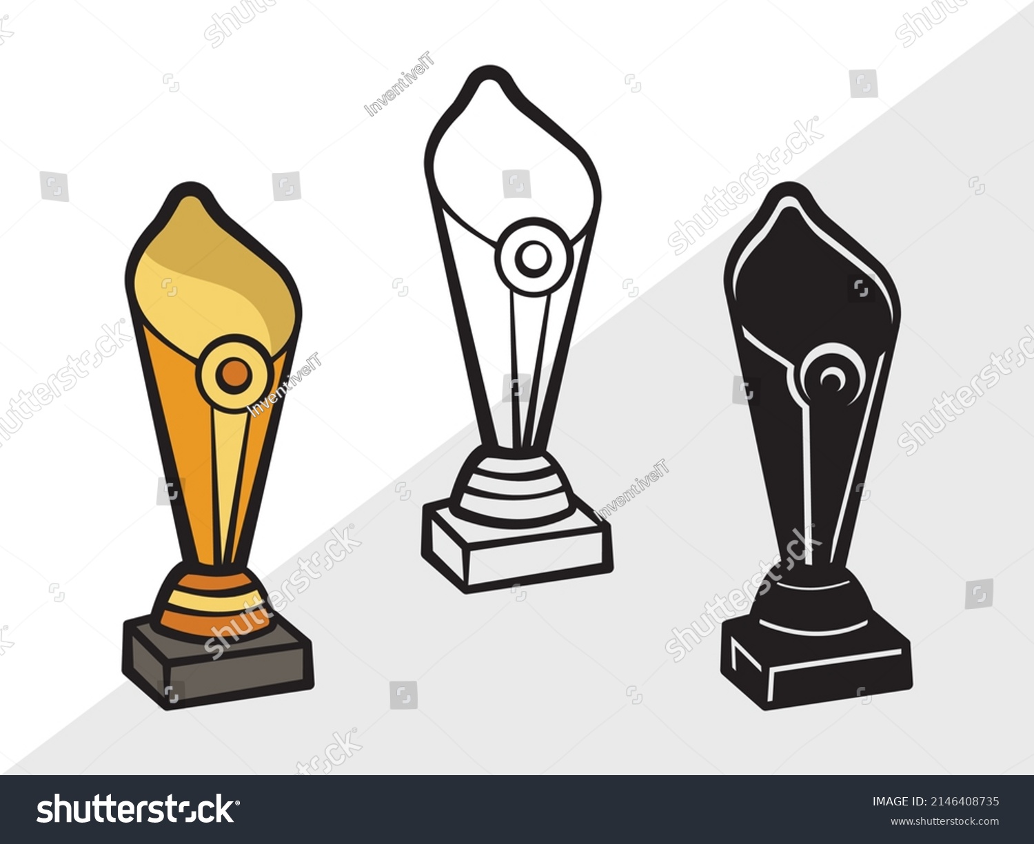 Award Trophy Printable Vector Illustration Stock Vector (Royalty Free ...