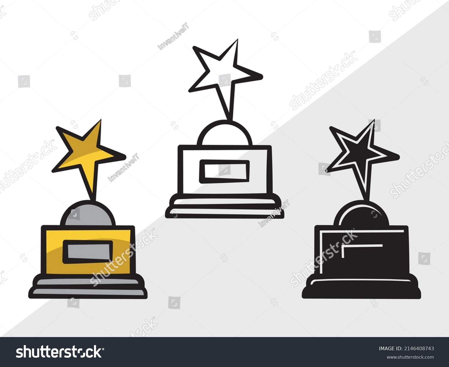Award Trophy Printable Vector Illustration Stock Vector (Royalty Free ...