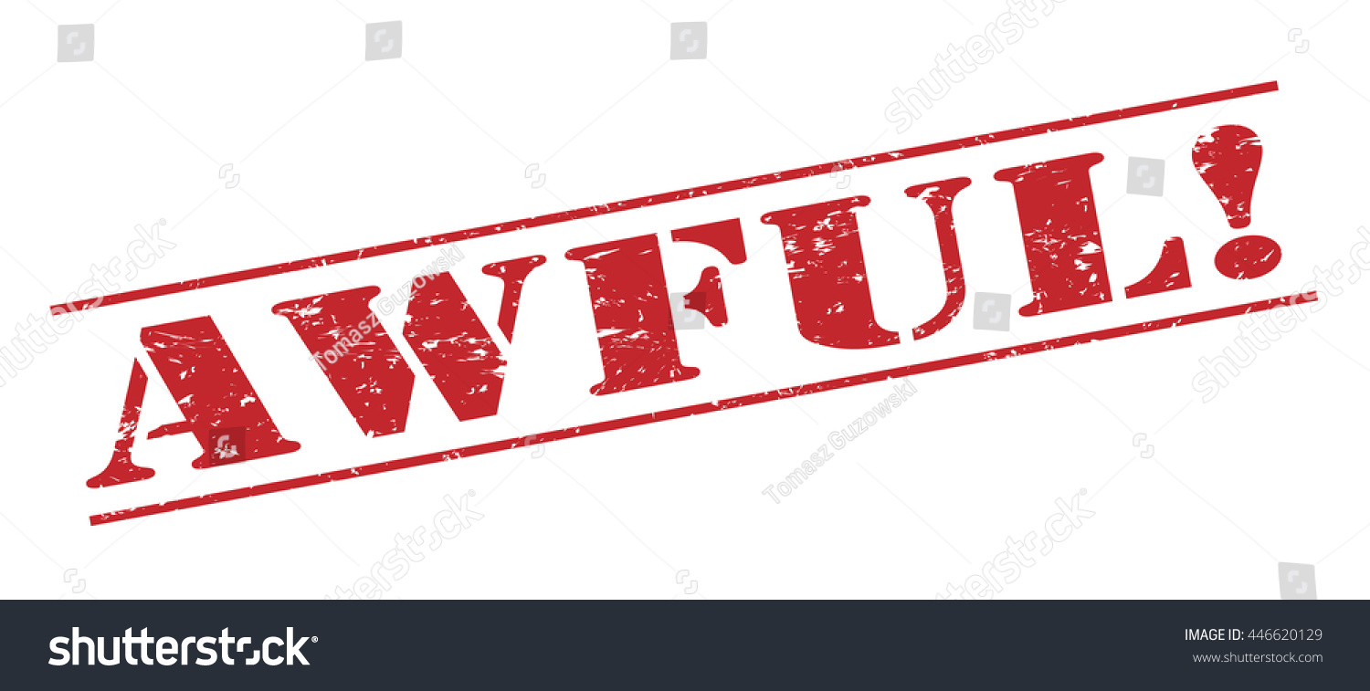 Awful Vector Stamp On White Background Stock Vector (Royalty Free ...