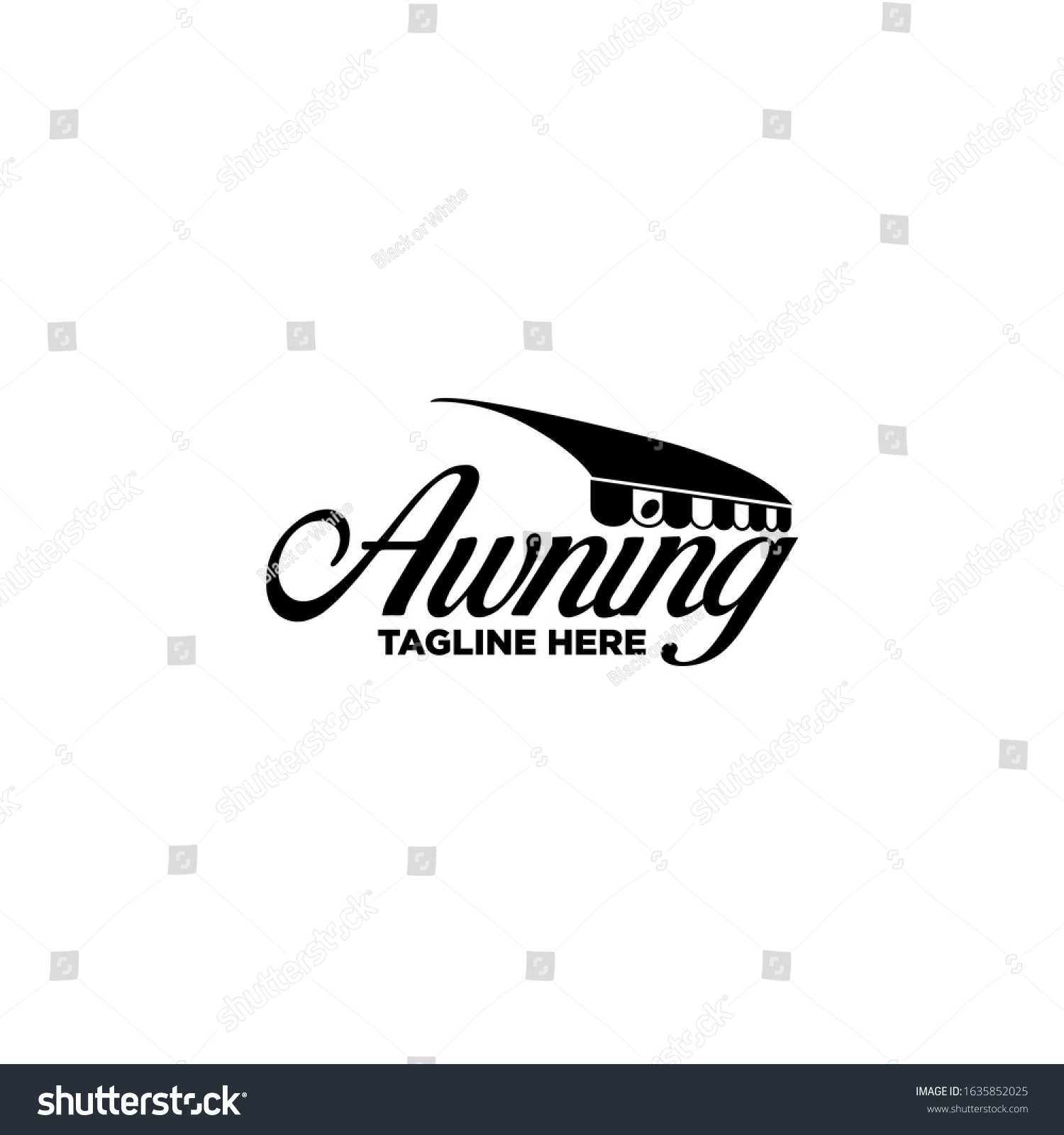 Awning Logo Design Vector Template Stock Vector (Royalty Free ...